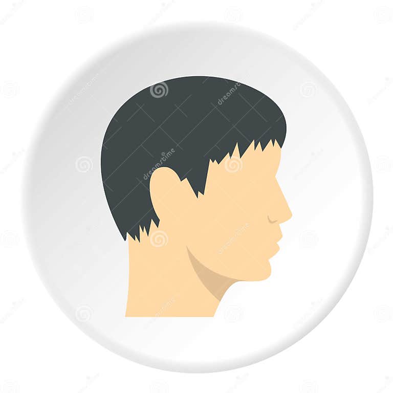 Human Head, Side View Icon Circle Stock Vector - Illustration of ...