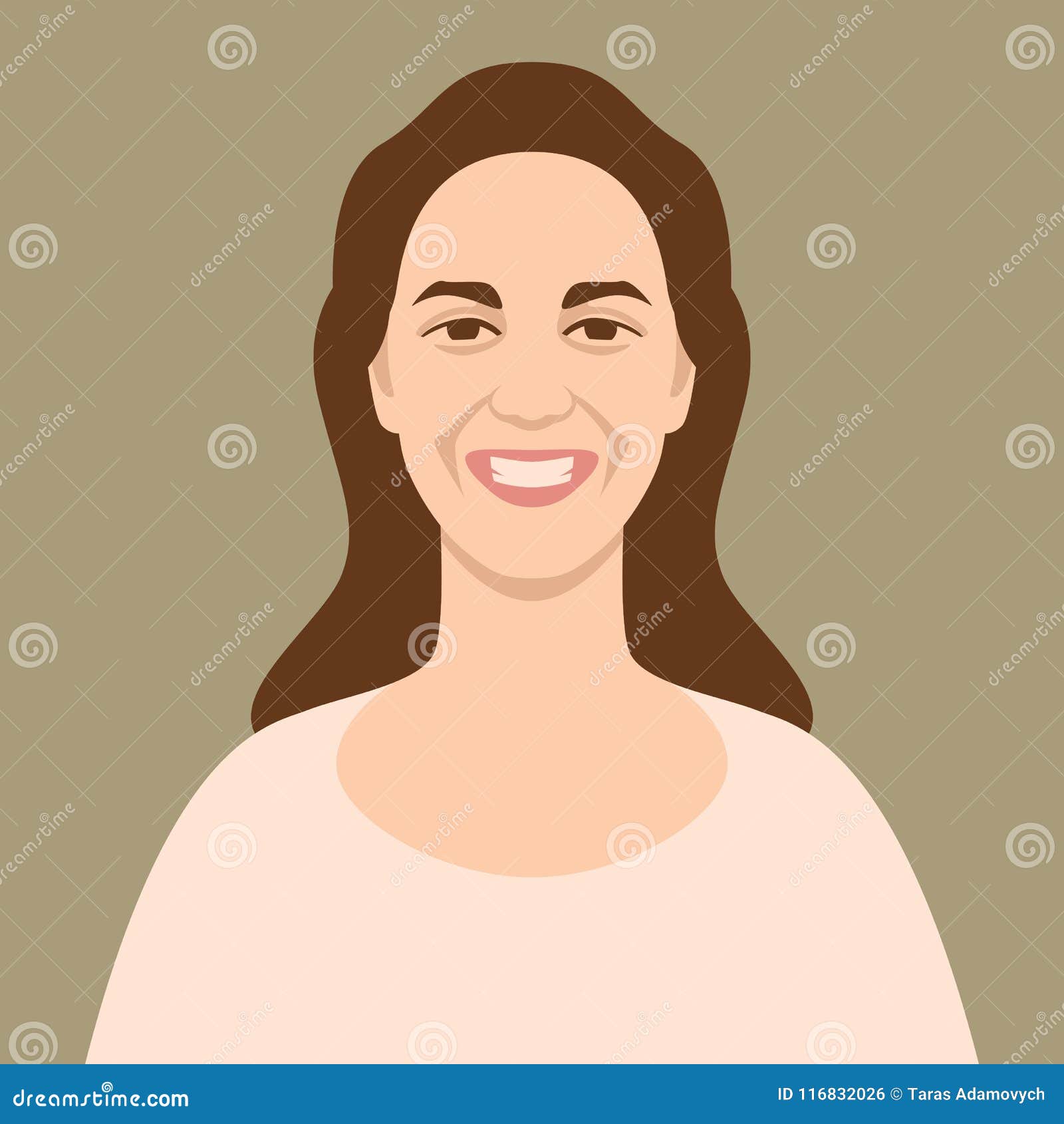 Human Head Smiling Face Avatars Vector Illustration Stock Vector ...