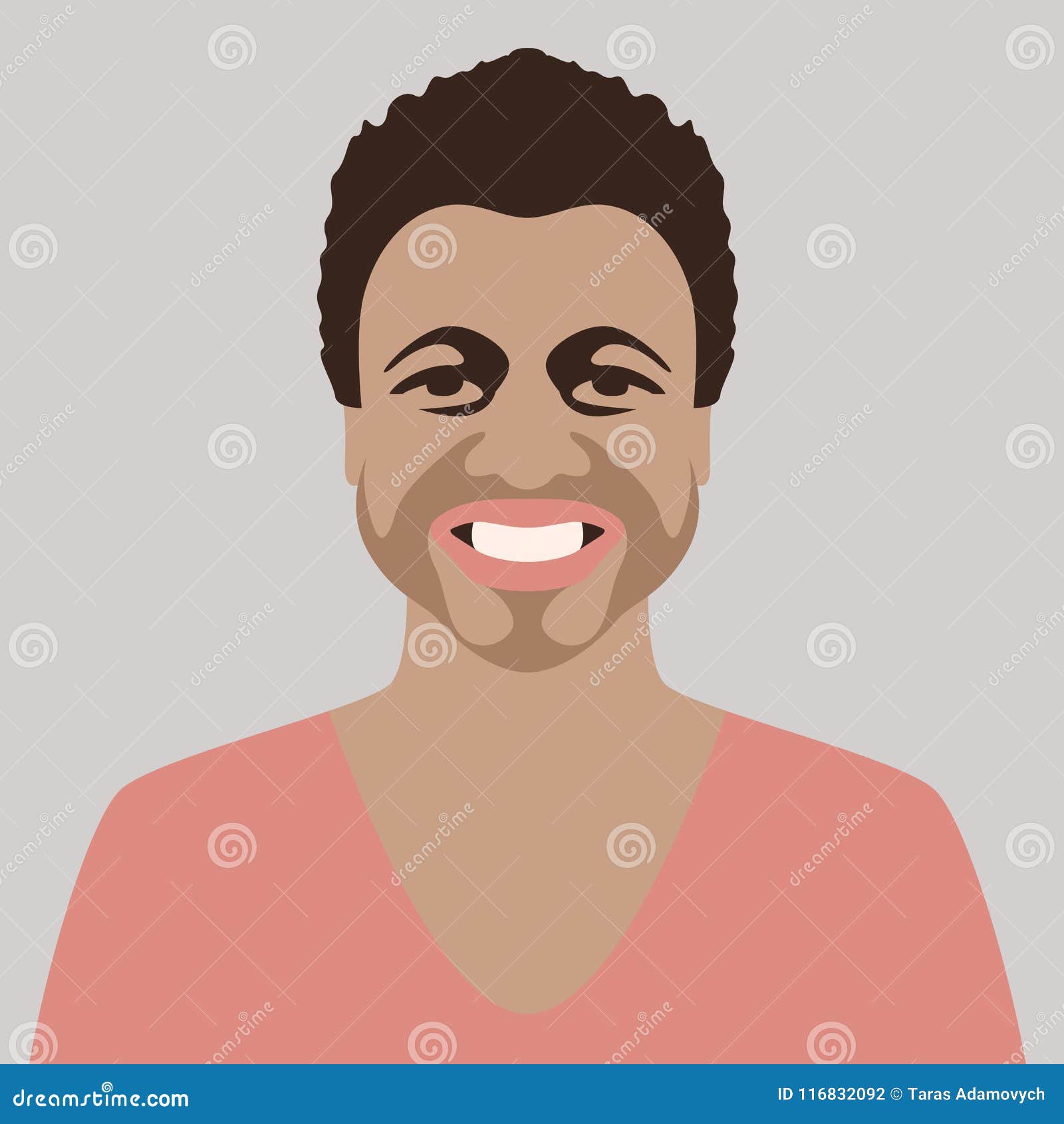 Human Head Smiling Face Avatars Vector Illustration Stock Vector ...