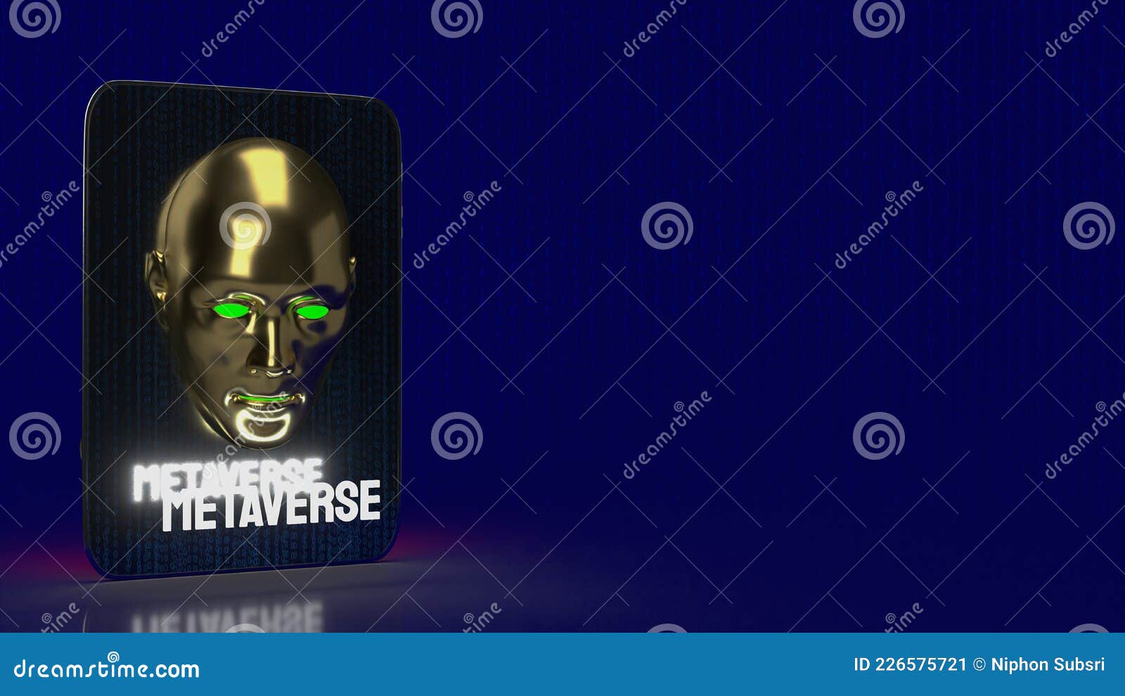 Human Head and Table for Metaverse Concept 3d Rendering Stock ...