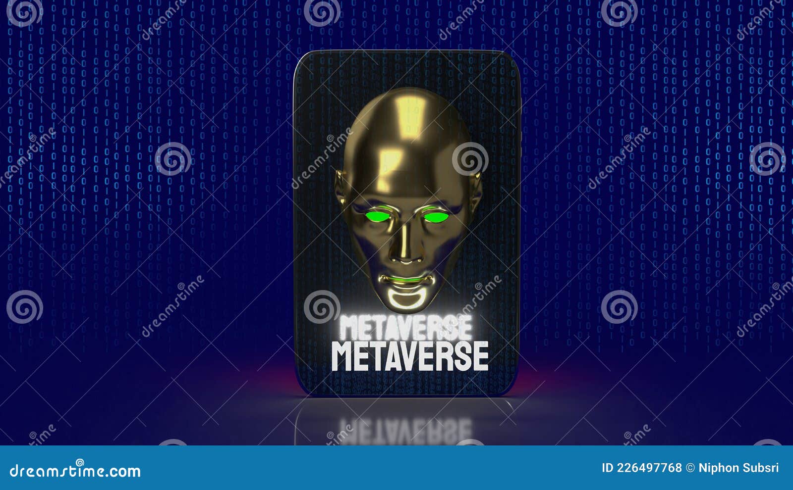 Human Head and Table for Metaverse Concept 3d Rendering Stock ...