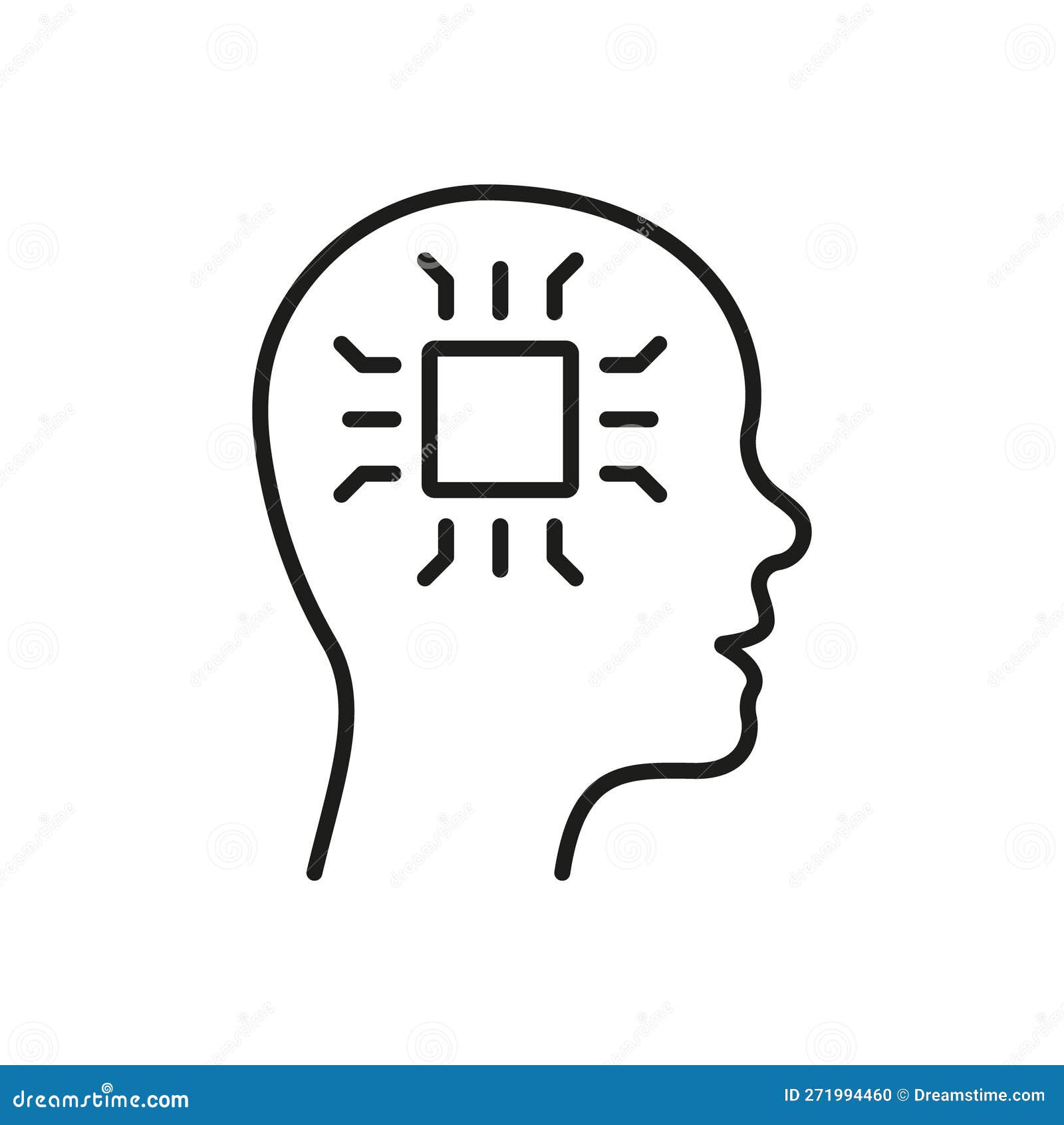 Human Head and Technology Chip Linear Pictogram. AI, Innovation ... Human Head and Technology Chip Linear Pictogram. AI, Innovation ...