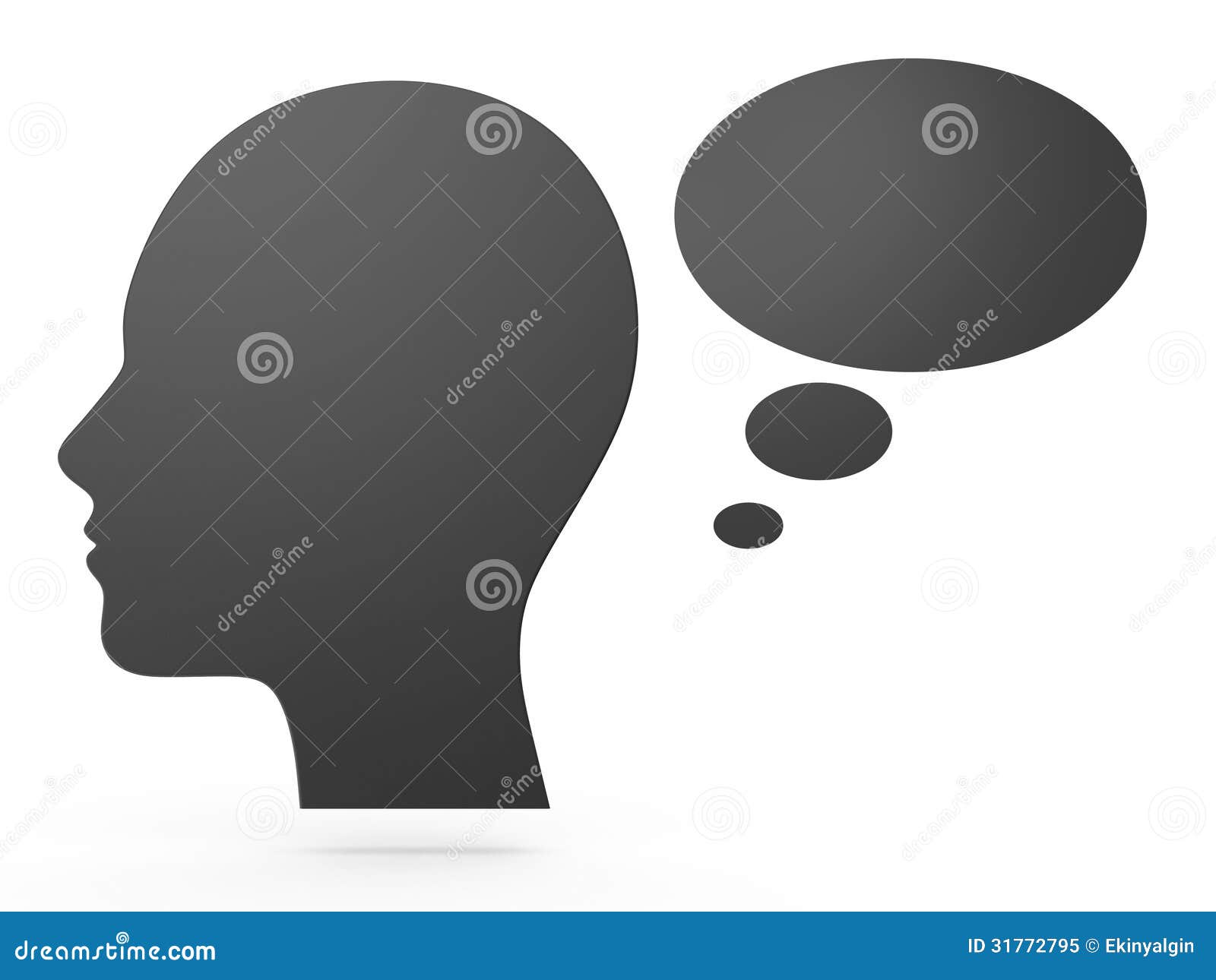 Human Head Thinking stock illustration. Illustration of social - 31772795