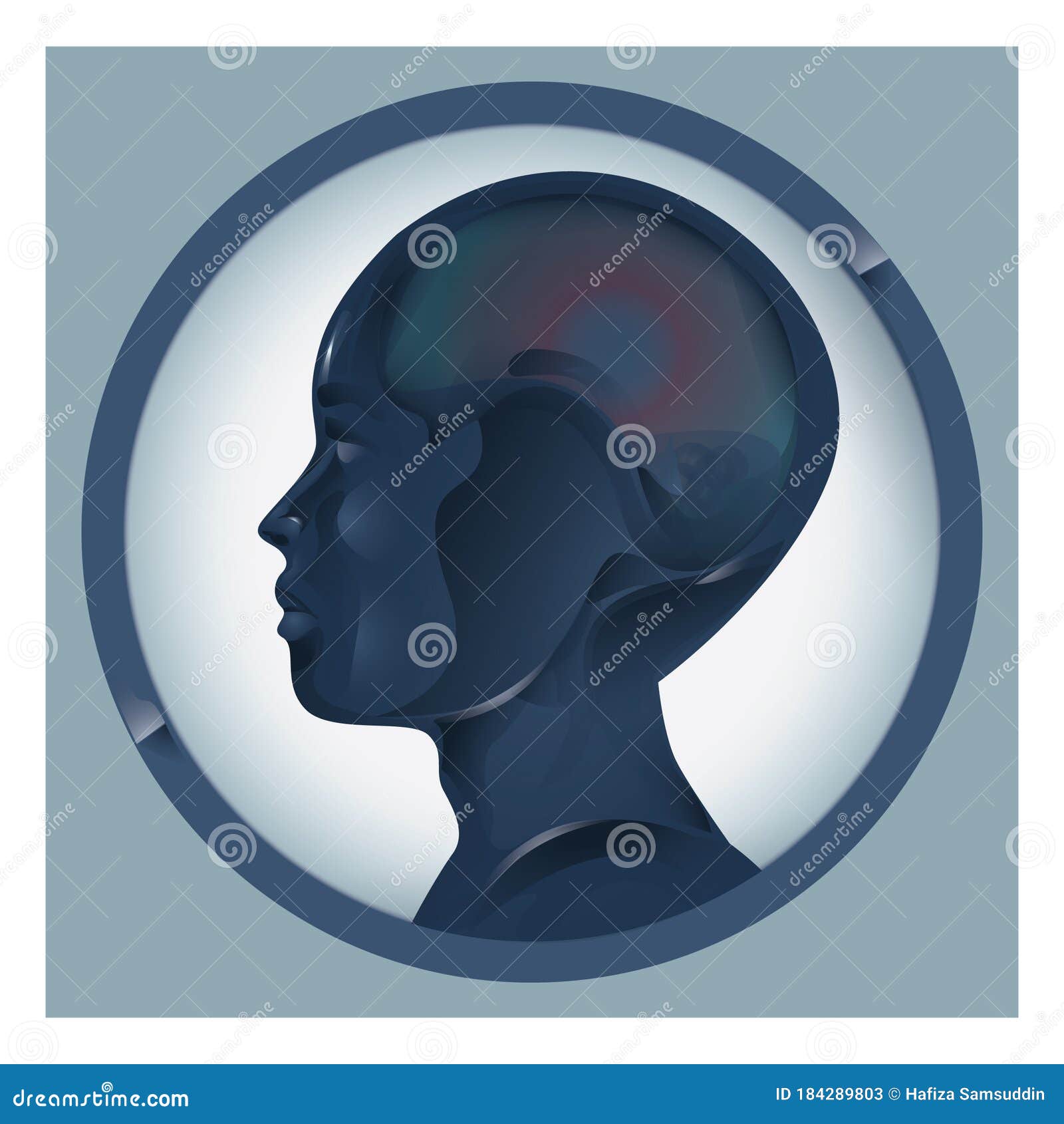 Human Head. Vector Illustration Decorative Background Design Stock ...