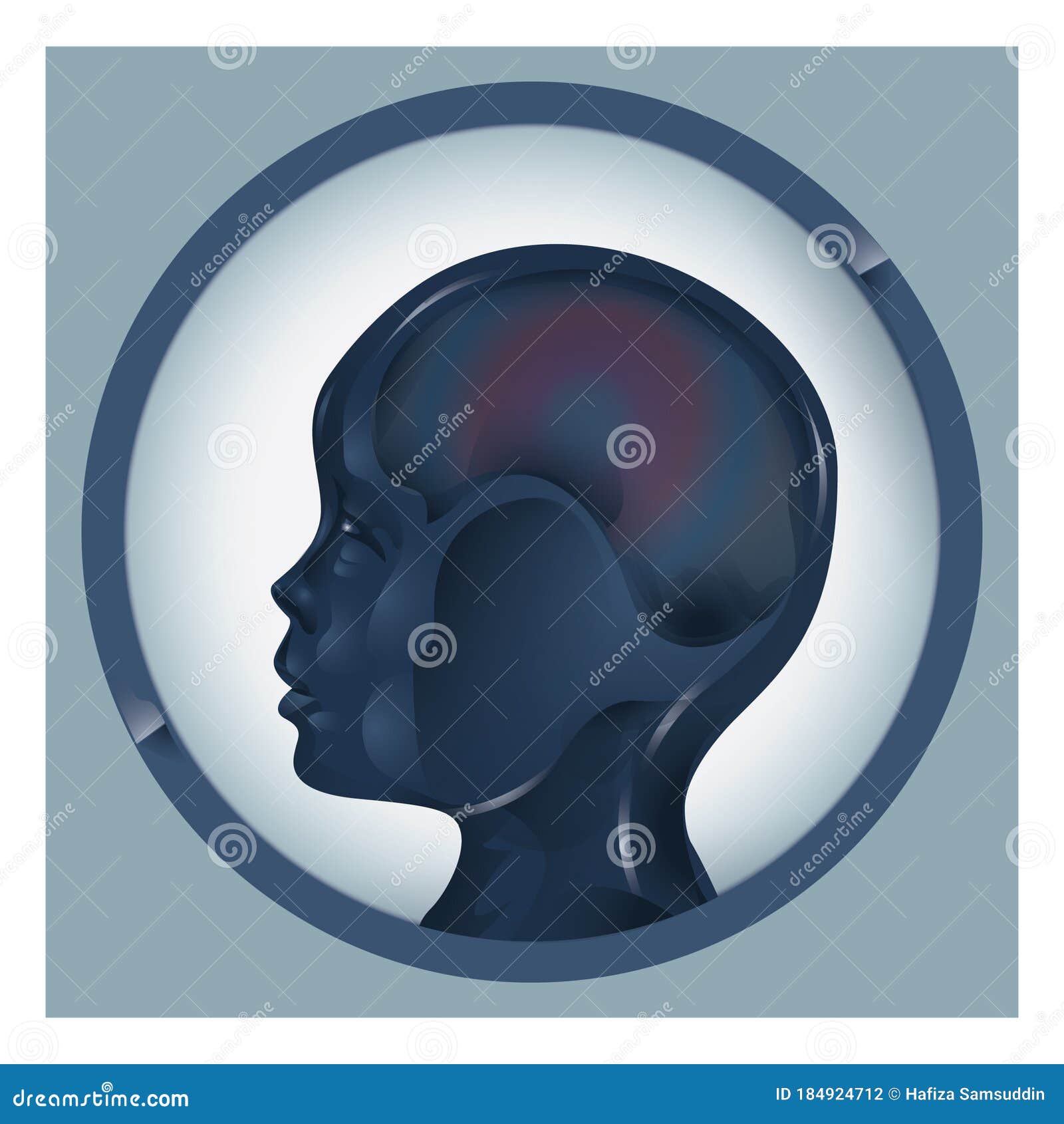 Human Head. Vector Illustration Decorative Background Design Stock ...