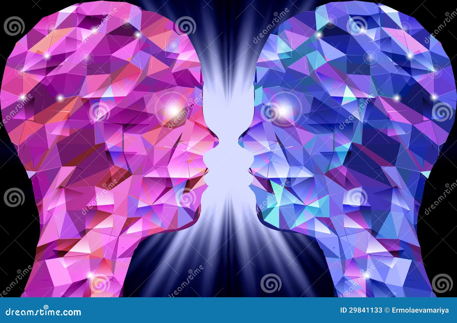 Human Heads. Abstract Illustration of Triangles Stock Vector ...