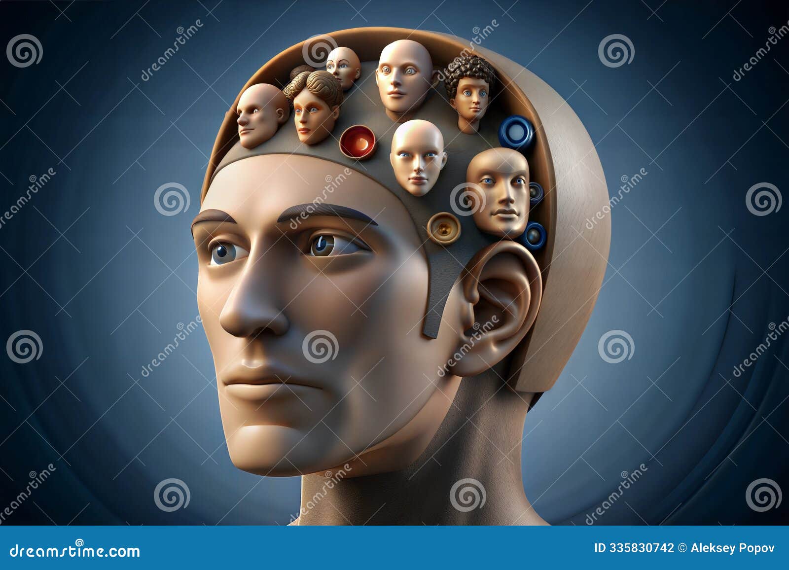 Human Heads As A Symbol Of The Split Consciousness Of A Criminal, Liar ...