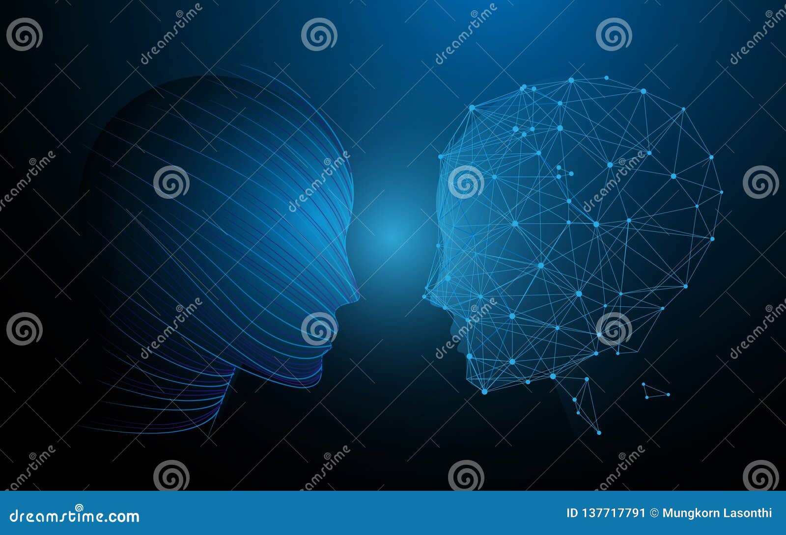 Human Heads and Brain Functions Concept, Analytically Vs Creativity ...