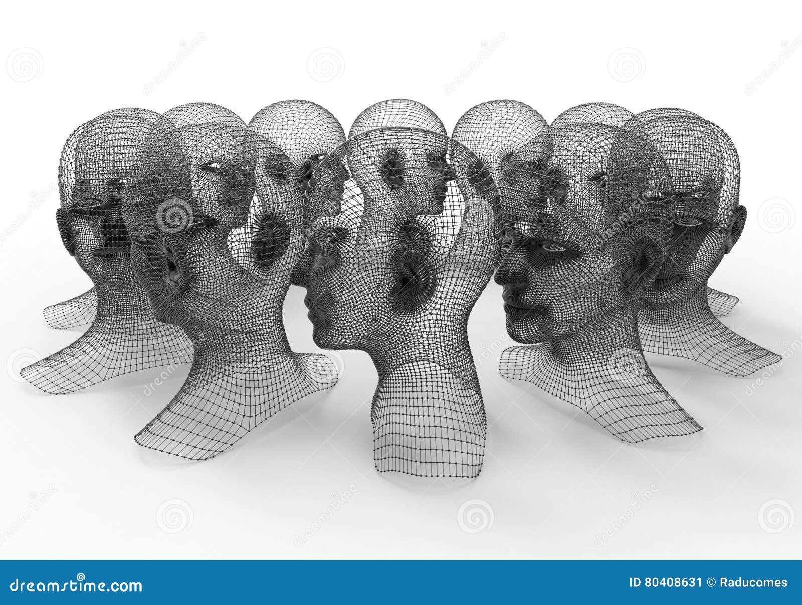 Human Heads Symbol With Fixed Mindset Vs Growth Mindset Concept ...