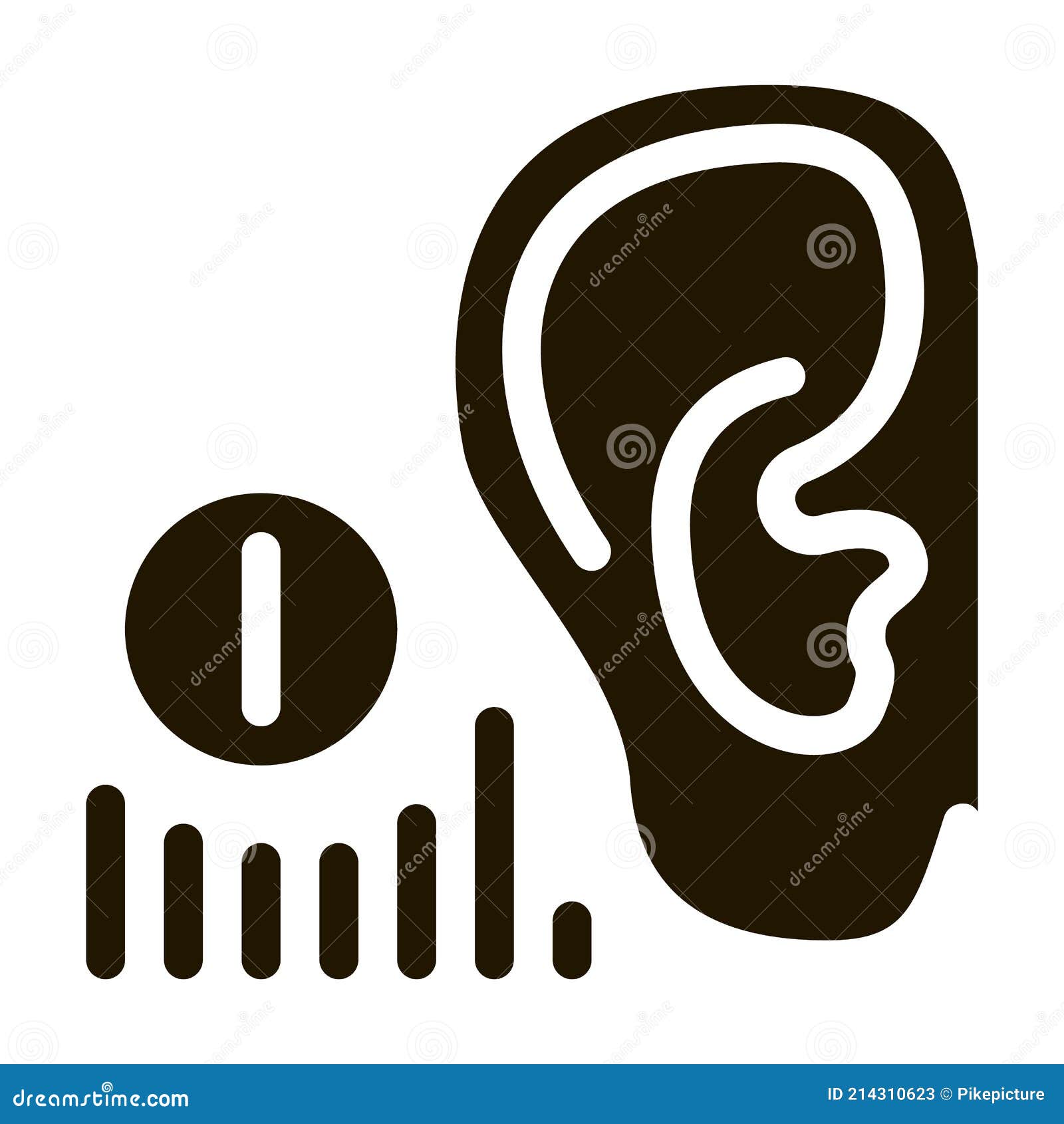 Human Hearing Organ One Line Art. Continuous Line Drawing Of Human ...