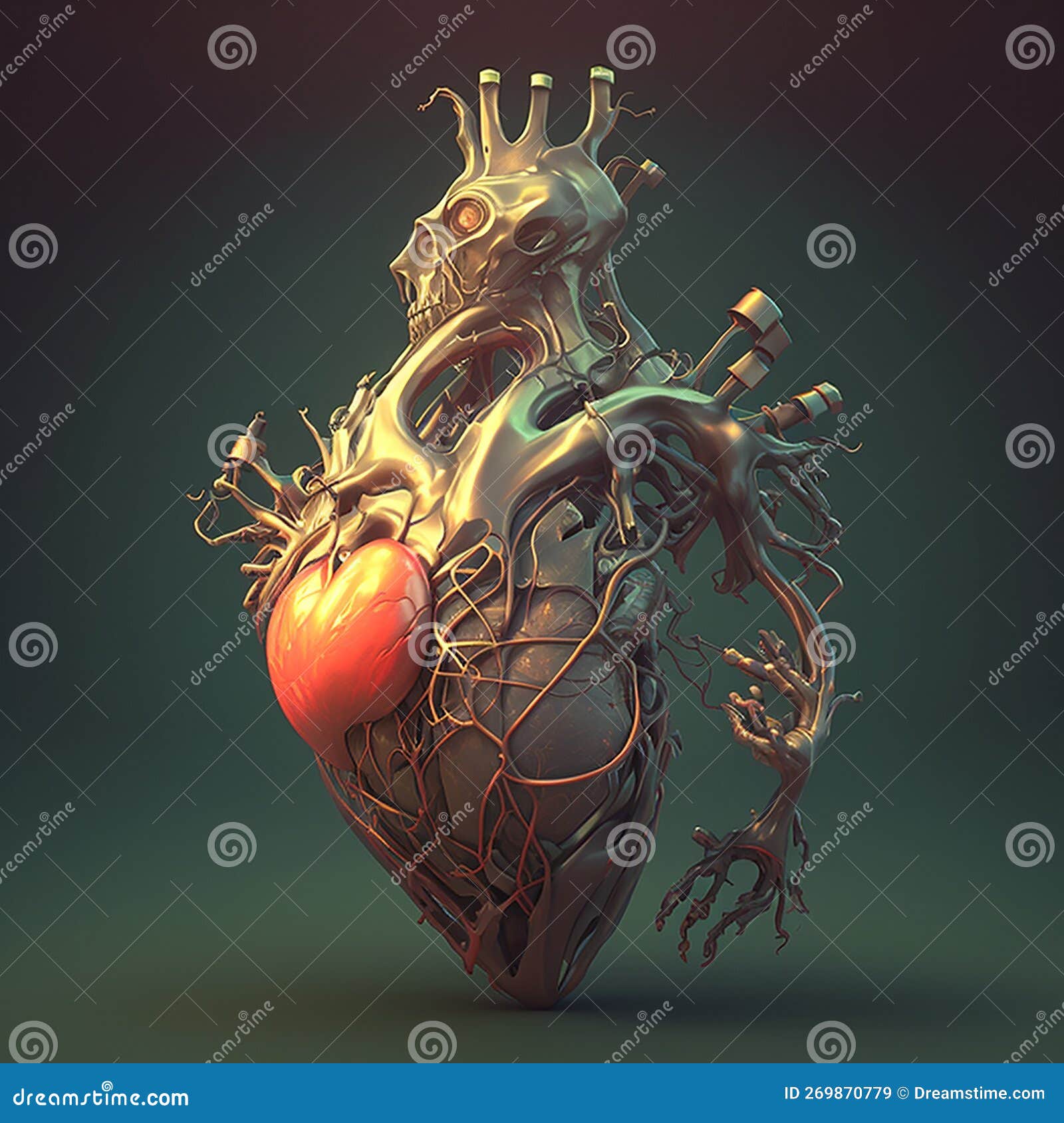 Human Heart stock illustration. Illustration of left - 269870779