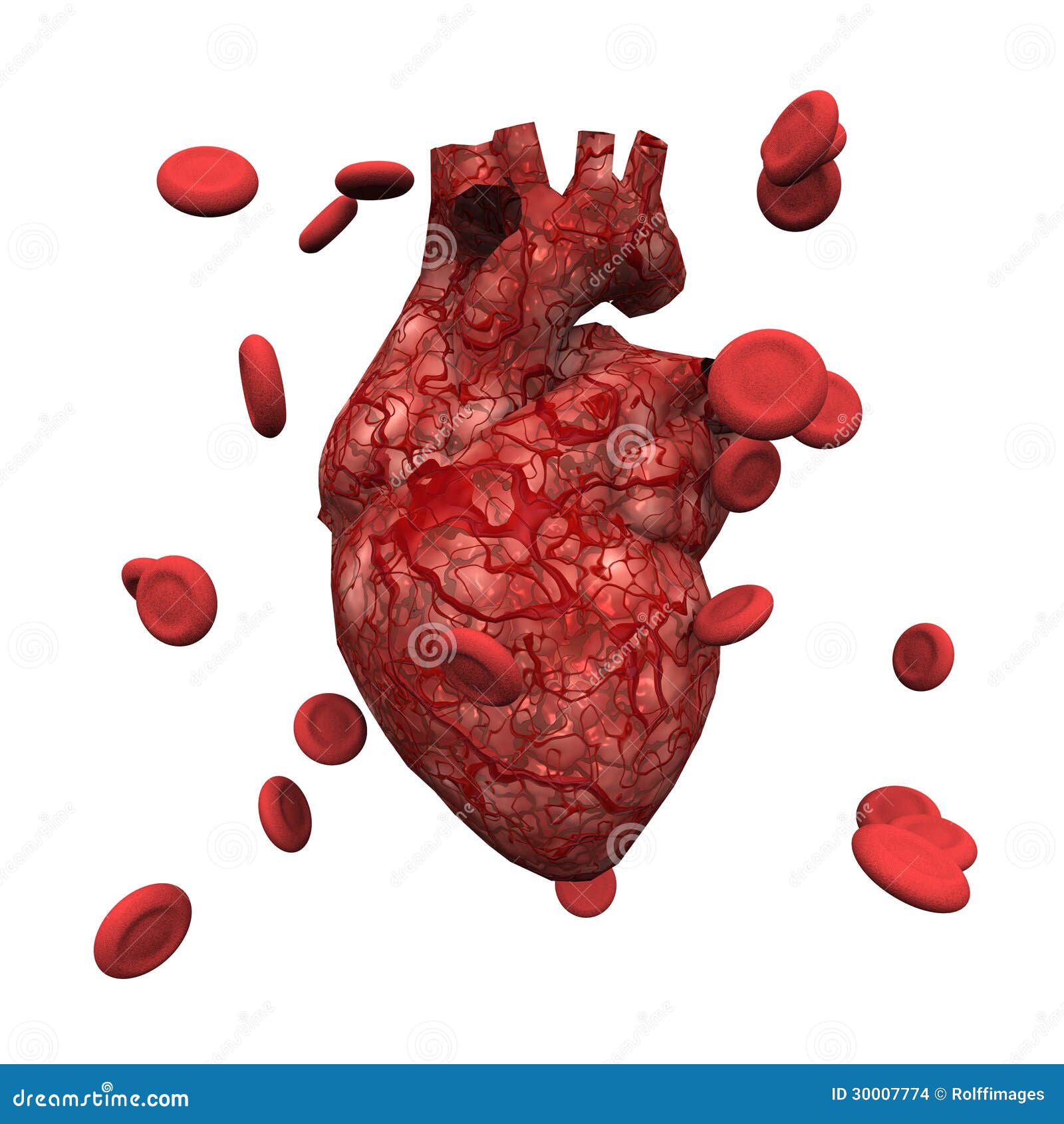 Human Heart and Cells stock illustration. Illustration of health - 30007774