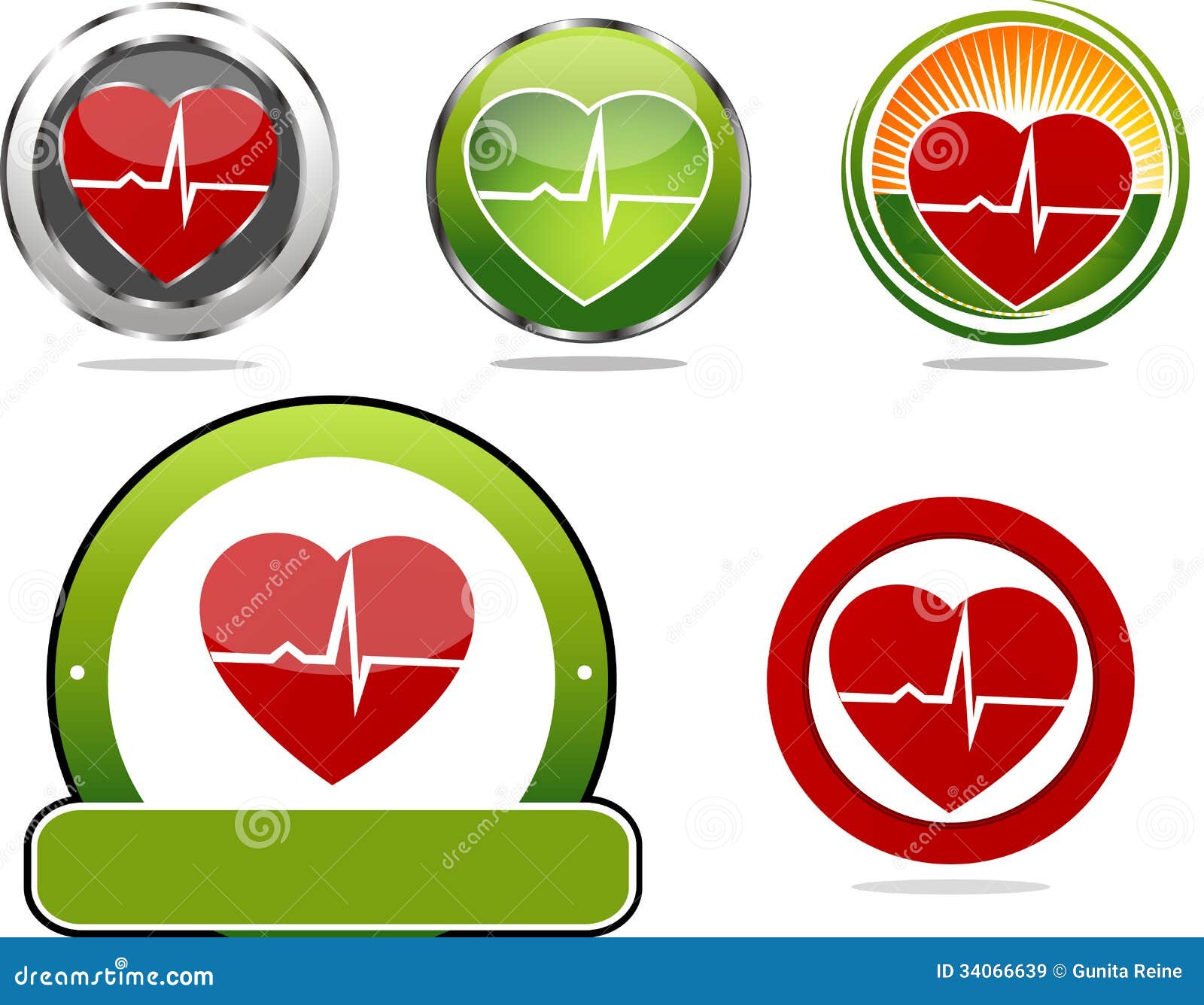Human Heart And Cardiogram Symbol Royalty Free Stock Images - Image ...