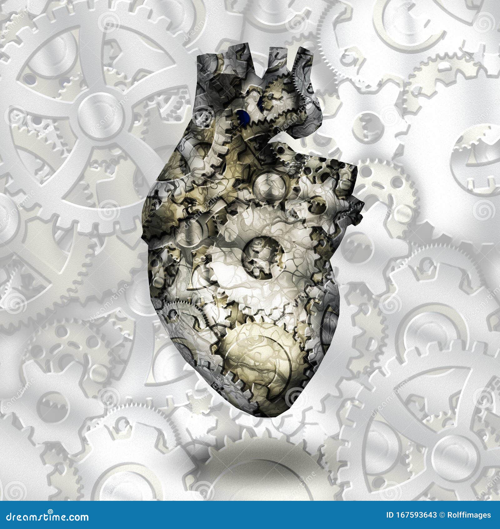 Human heart gears stock illustration. Illustration of mechanism - 167593643