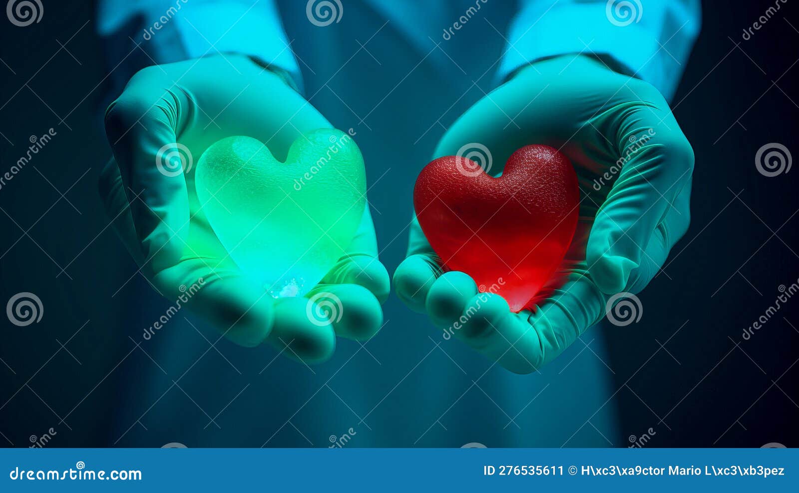 A Human Heart Held by Medical Hands for Illustration Stock Illustration ...