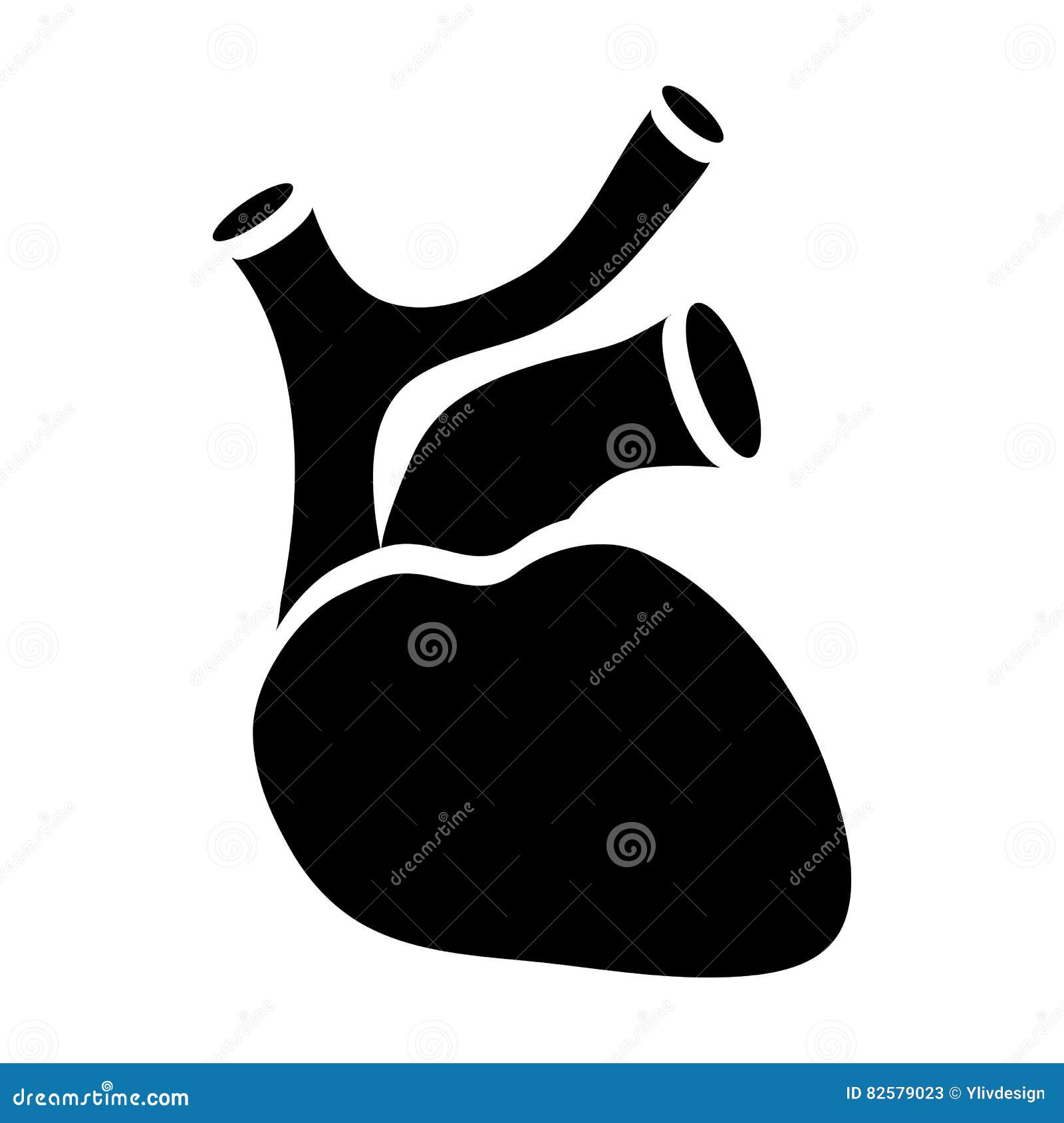 Human Heart Icon in Simple Style Stock Vector - Illustration of aorta ...