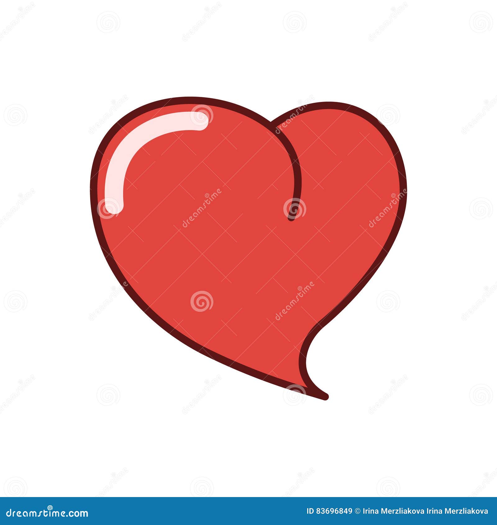 Human Heart Icon Sticker Illustration Stock Illustration - Illustration ...