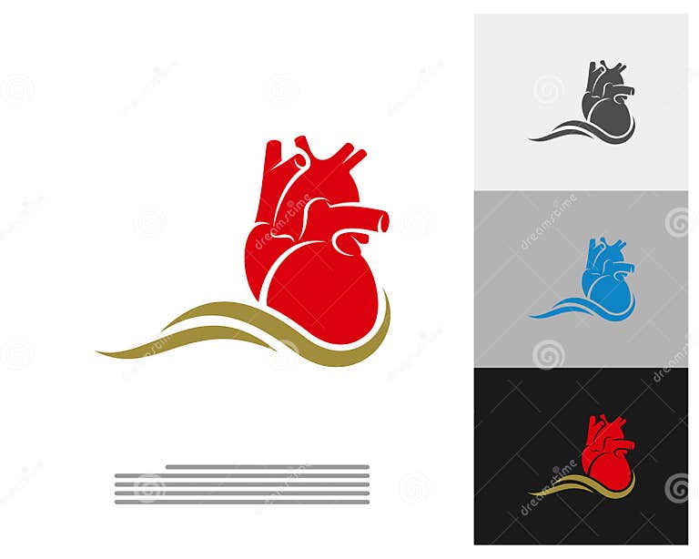 Human Heart Logo Vector Template, Creative Human Heart Logo Design ...