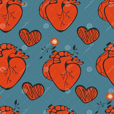Human heart patterns stock vector. Illustration of amazing - 100725901