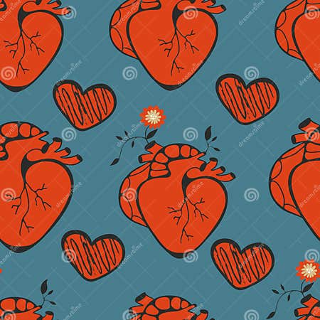 Human heart patterns stock vector. Illustration of amazing - 100725901