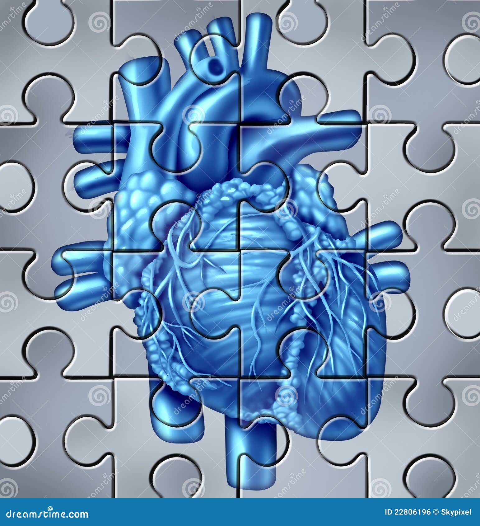 Human Heart Puzzle stock illustration. Illustration of biology - 22806196