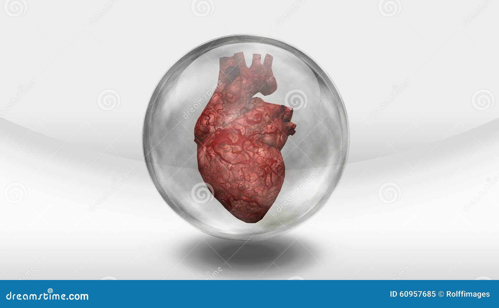 Human heart in sphere stock illustration. Illustration of life - 60957685