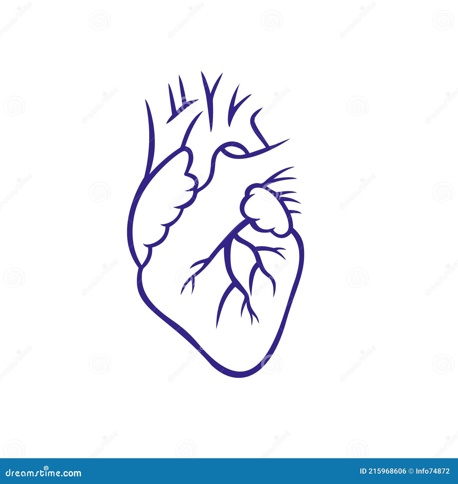 Human Heart Symbol. Vector Illustration Stock Vector - Illustration of ...