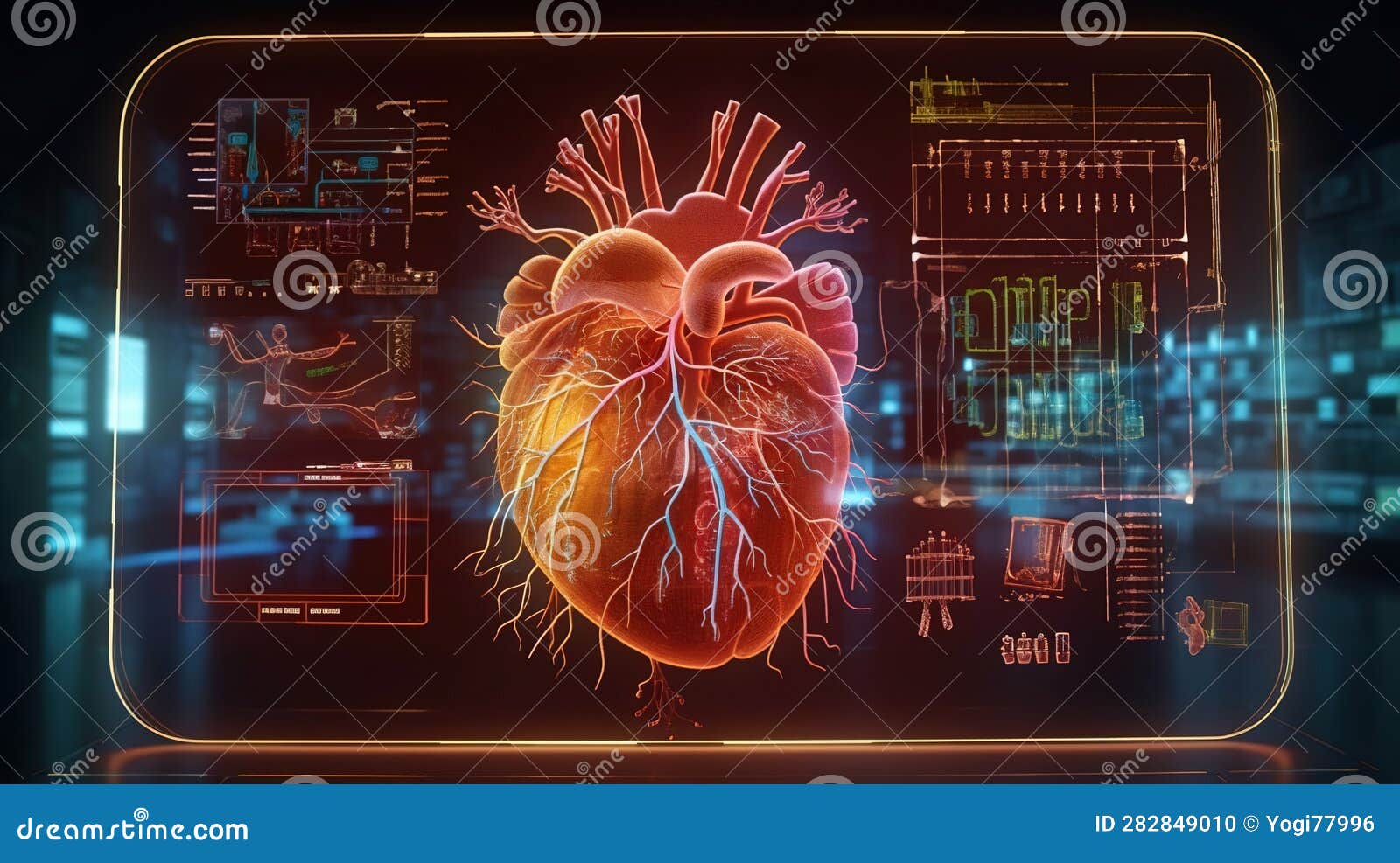A Human Heart With The Visual Notes Representations,scientific Type Of ...