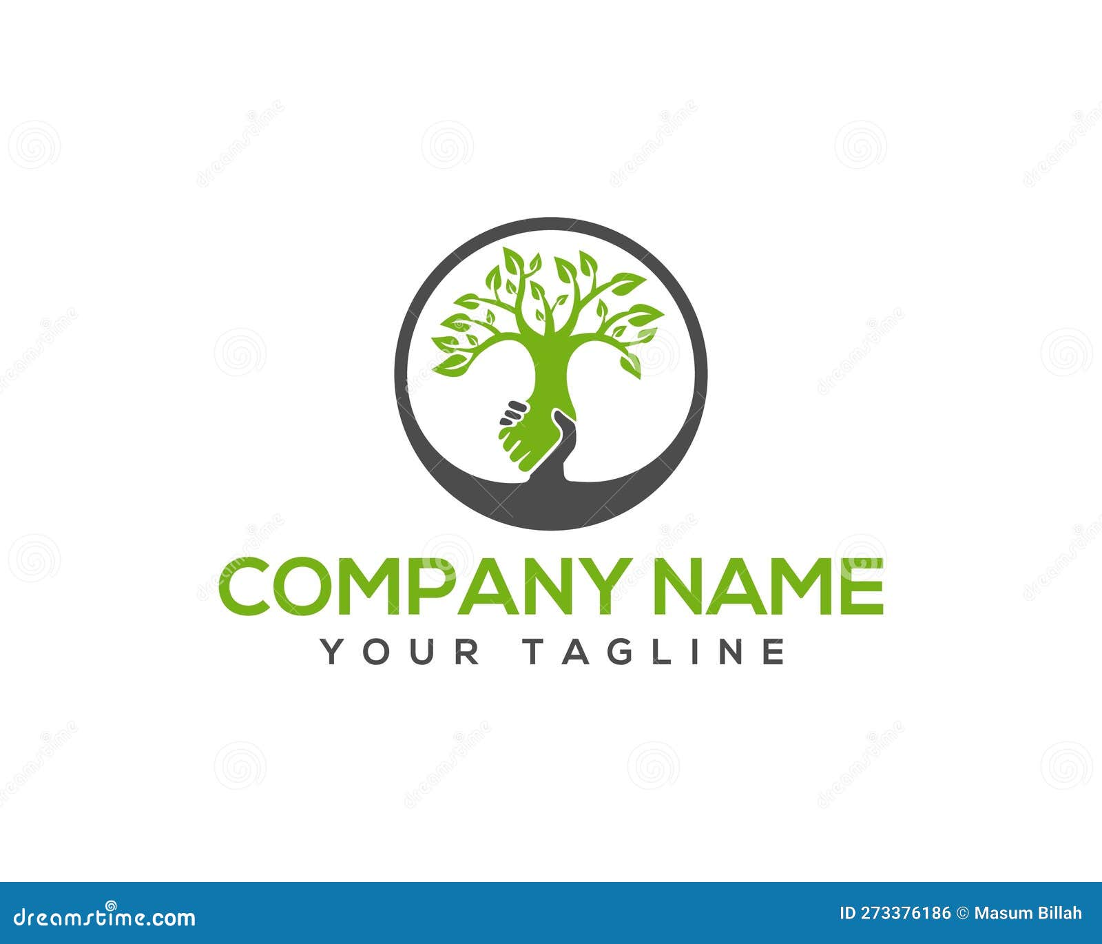 Human Helping Hands and Tree Logo Design. Stock Vector - Illustration ...