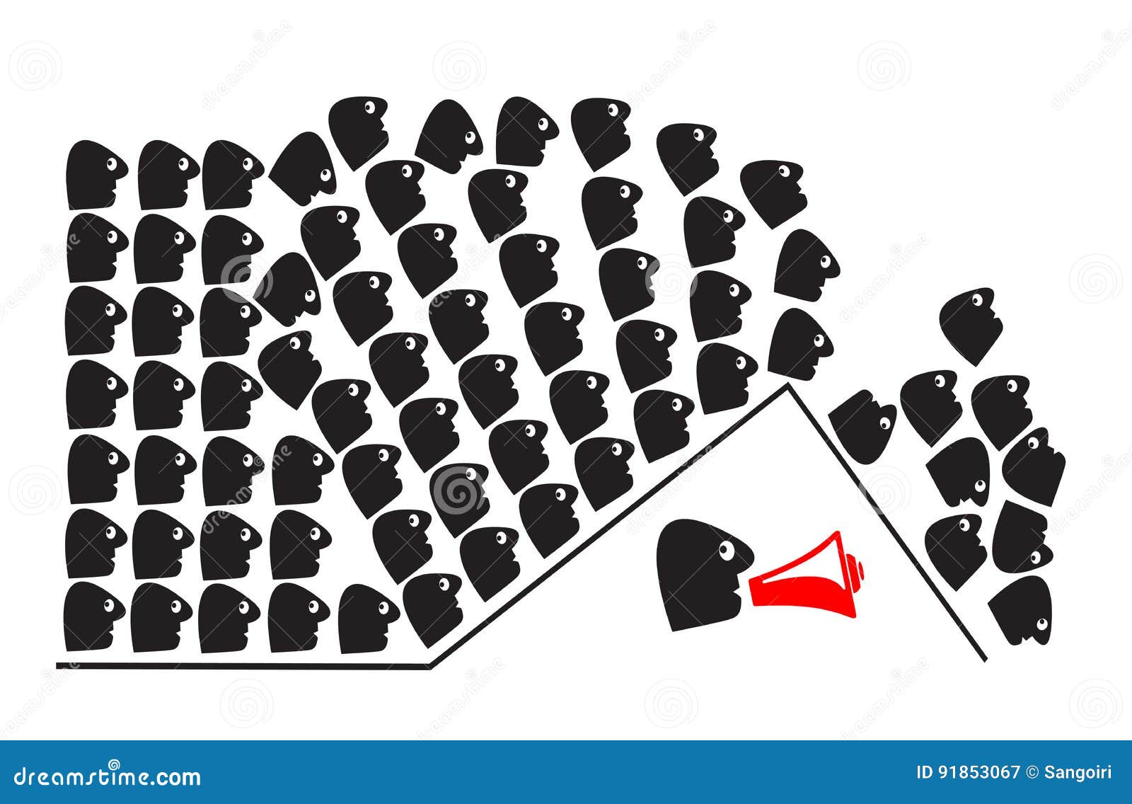 Human Herd Instinct stock illustration. Illustration of bandwagon ...