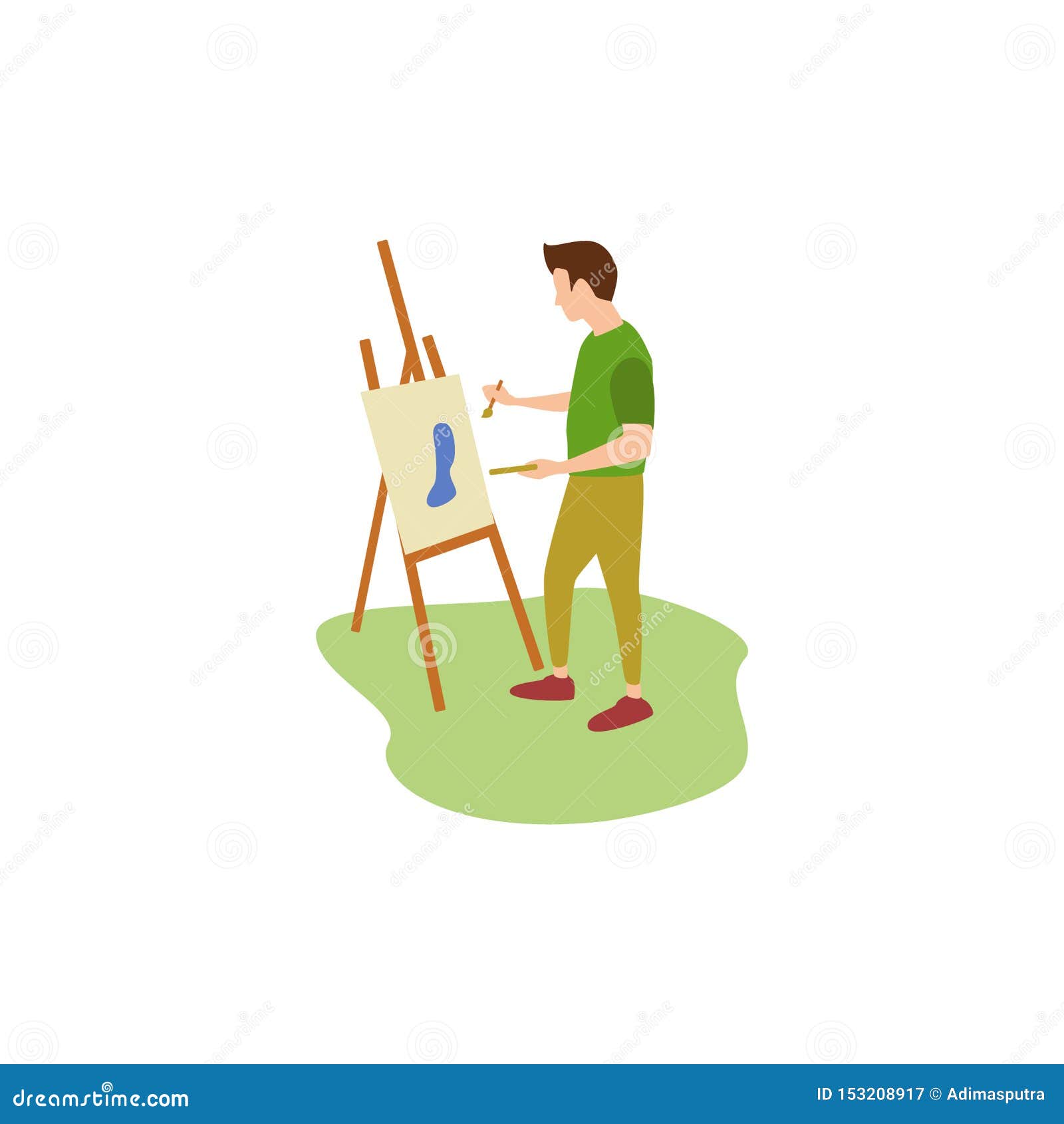Human Hobbies Painting stock vector. Illustration of collection - 153208917