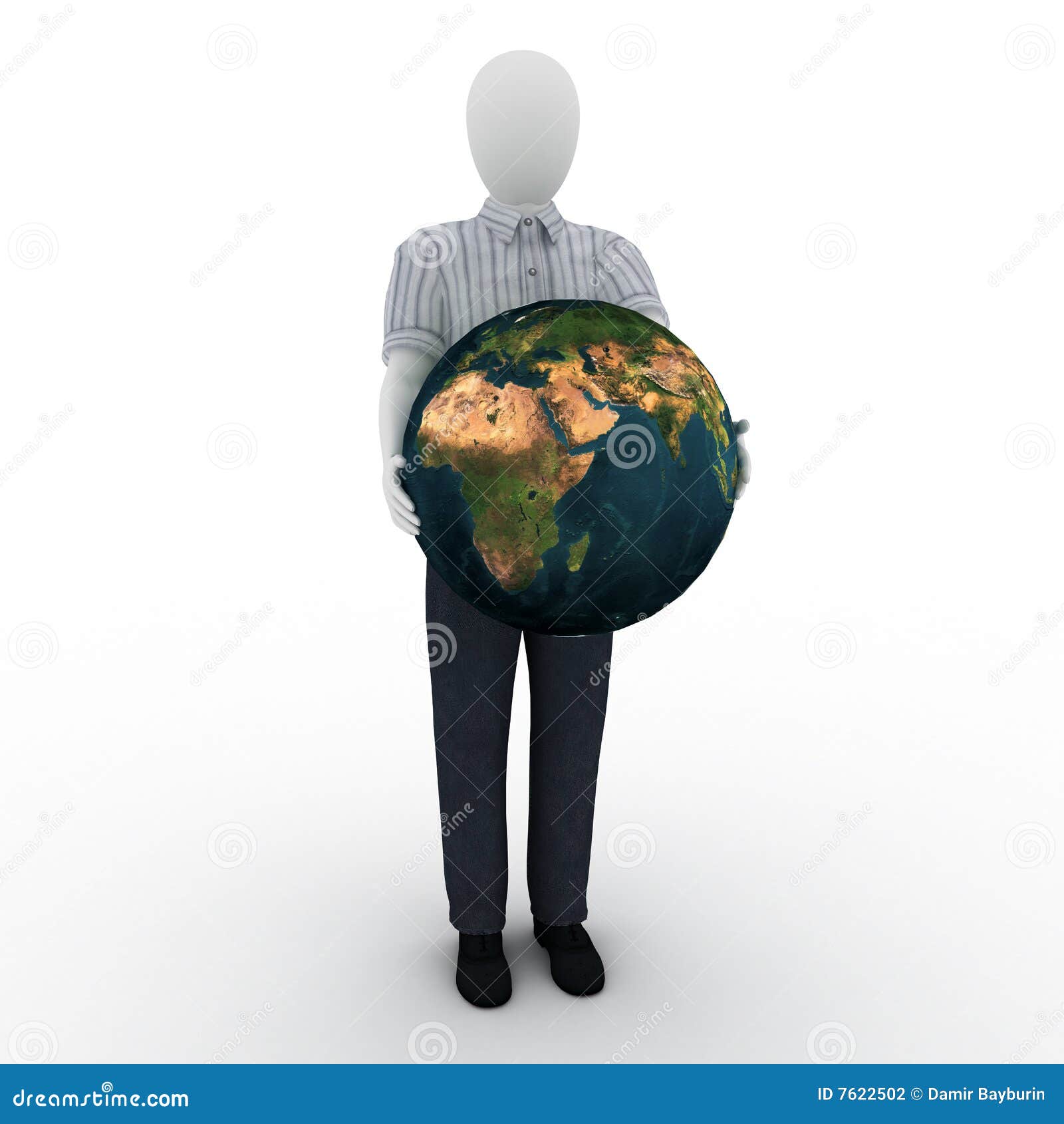 Human holding the world stock illustration. Illustration of grey - 7622502