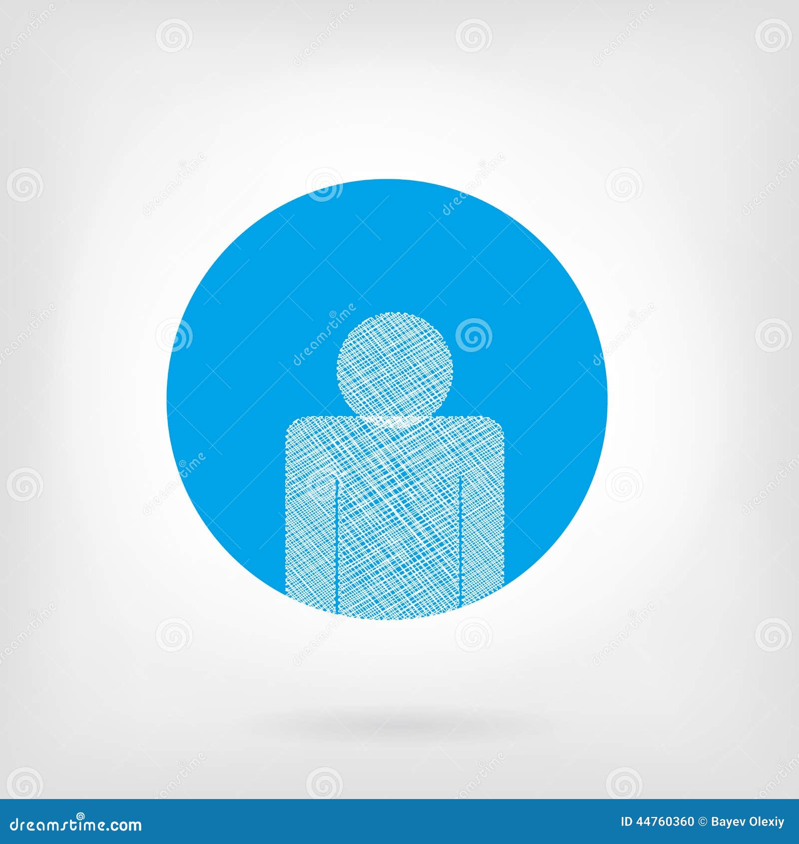 Human Icon in Flat and Doodle Style. Stock Vector - Illustration of ...