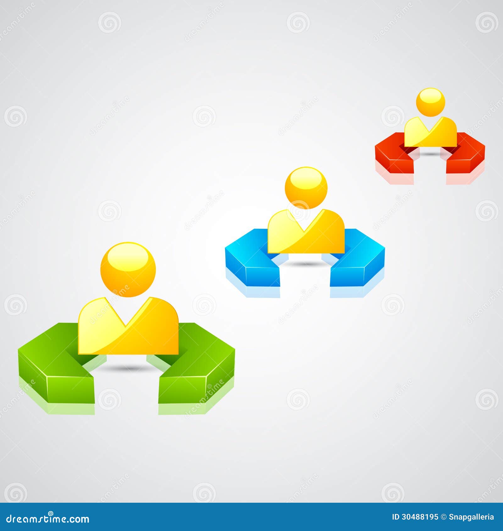 Human Icon Representing Networking Stock Vector - Illustration of ...