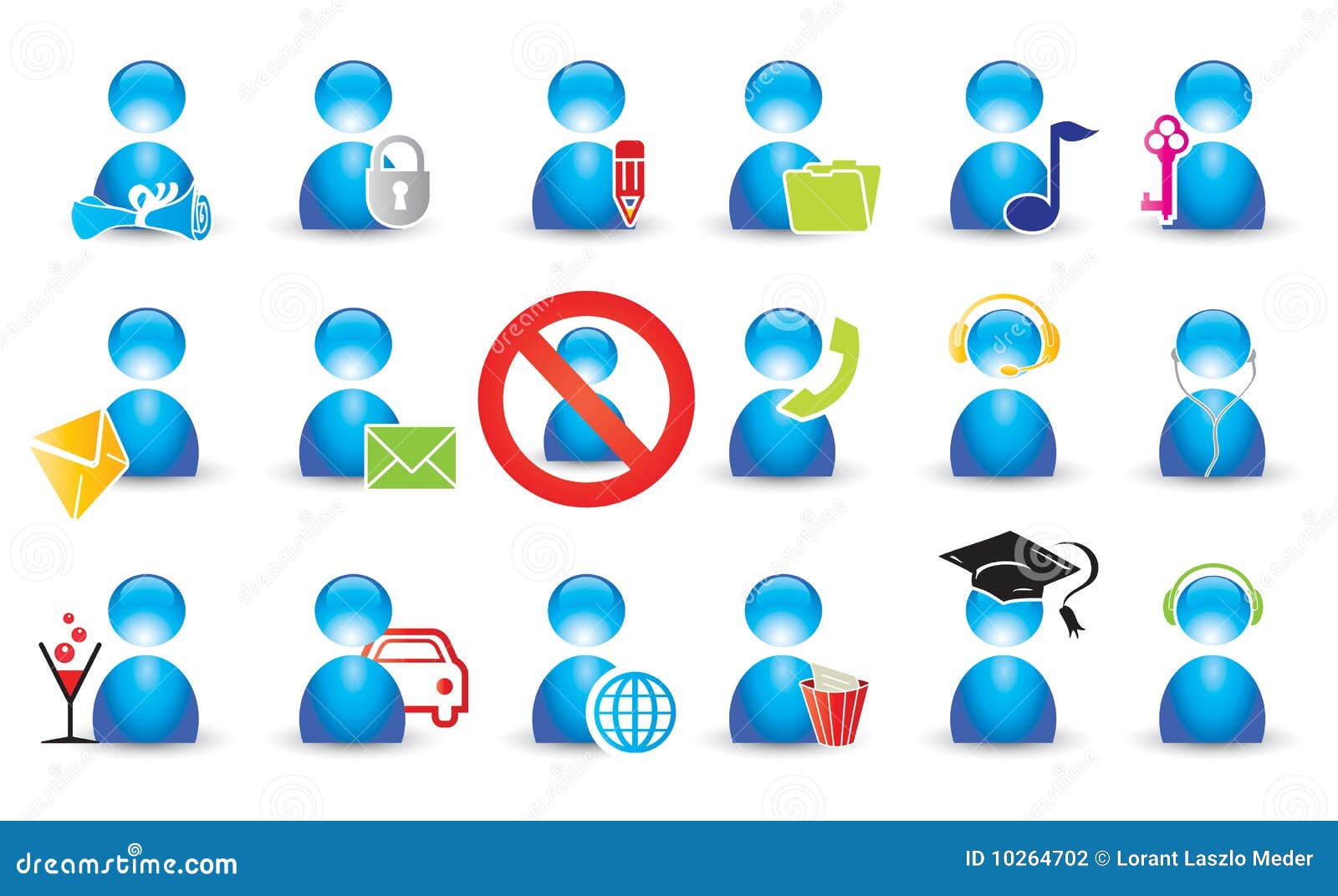 Human icon set stock vector. Illustration of people, person - 10264702
