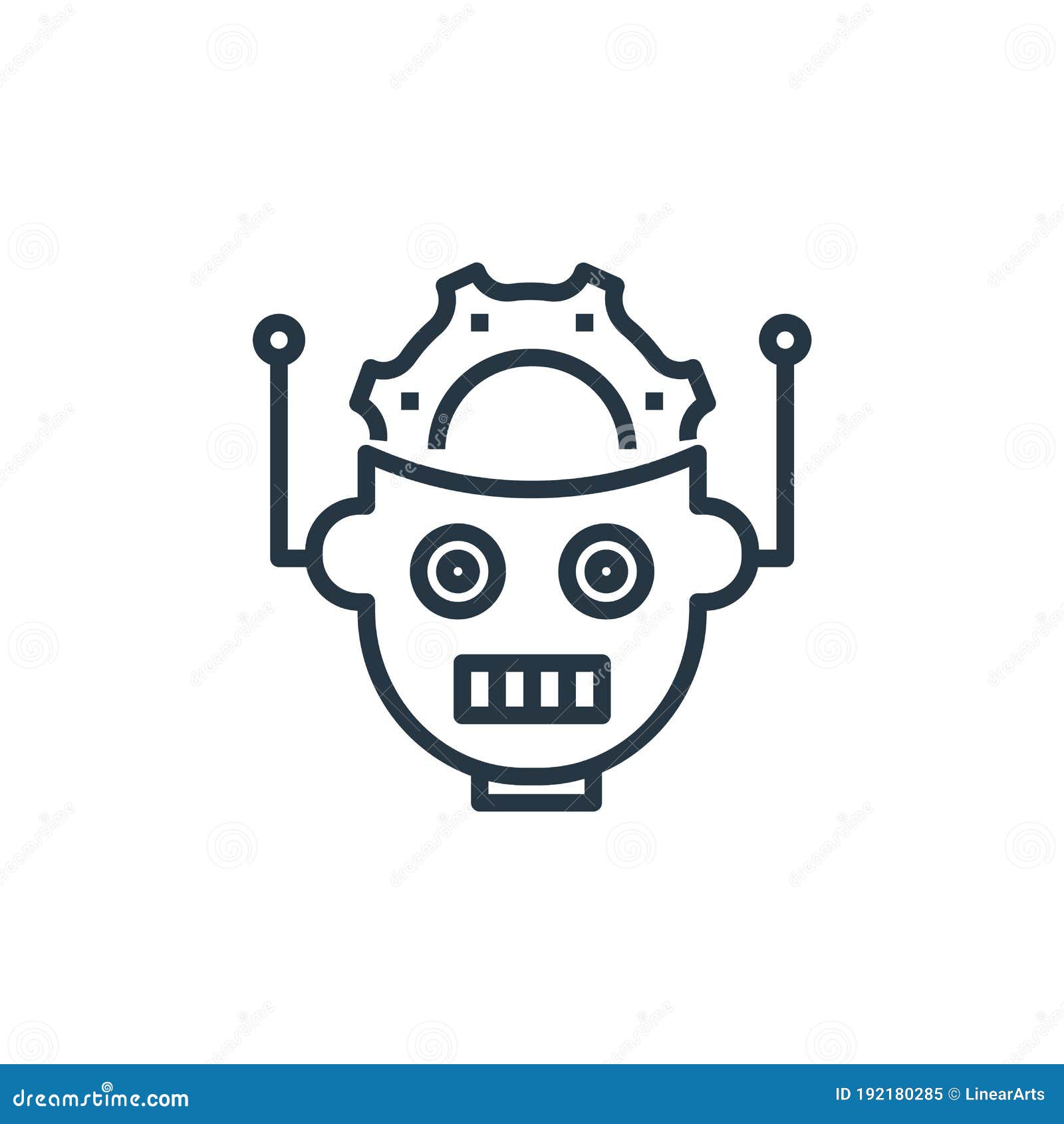 Human Icon Vector from Artificial Intelligence Concept. Thin Line ...