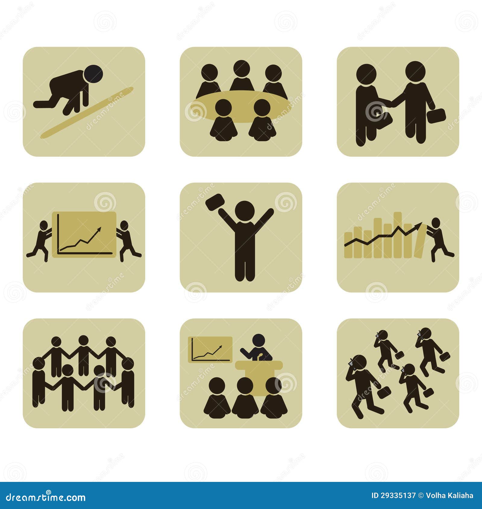 Human icons stock vector. Illustration of workplace, arrow - 29335137