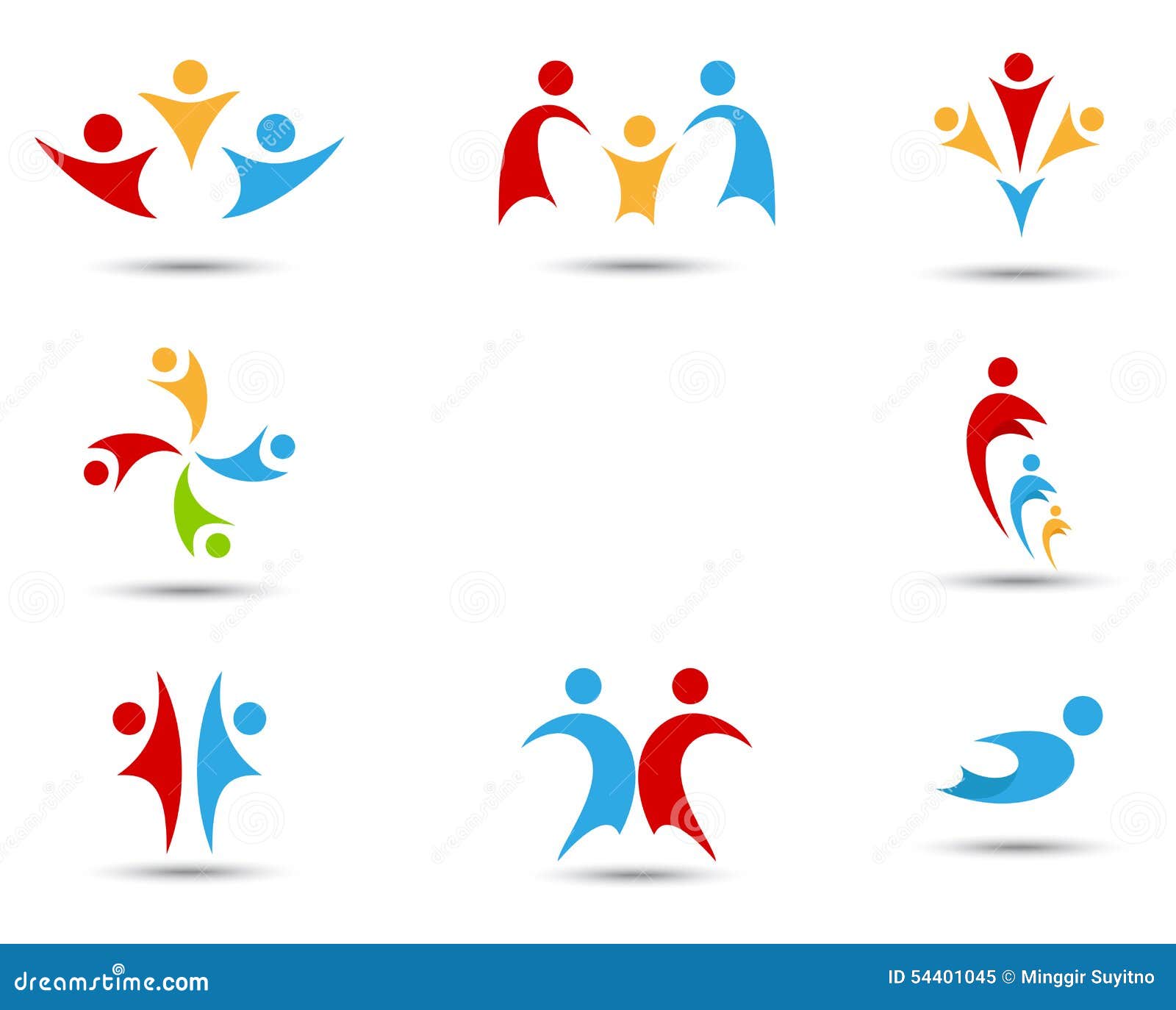 Human icons stock vector. Illustration of abstract, harmony - 54401045
