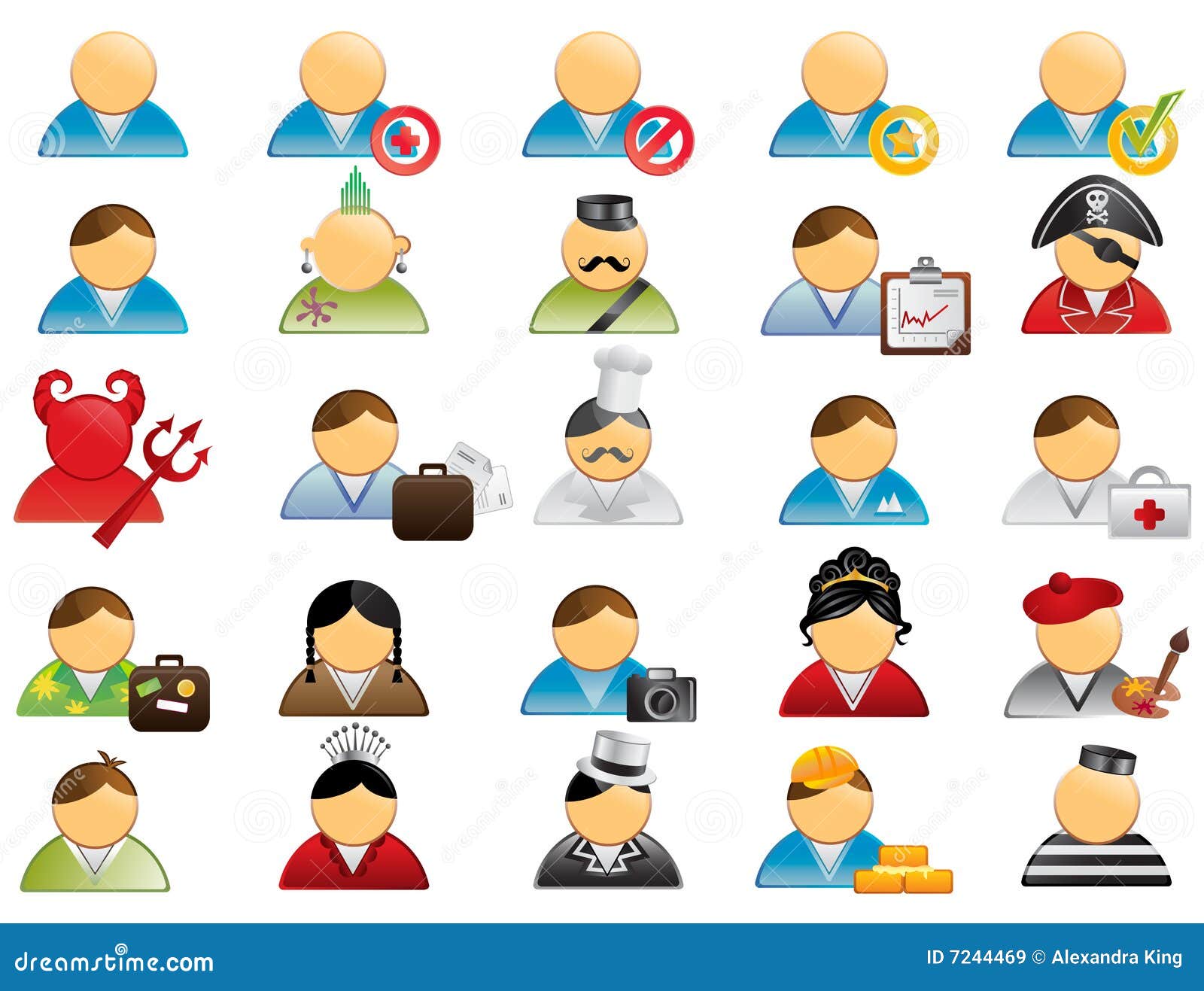 Human icons set 1 stock vector. Illustration of internet - 7244469