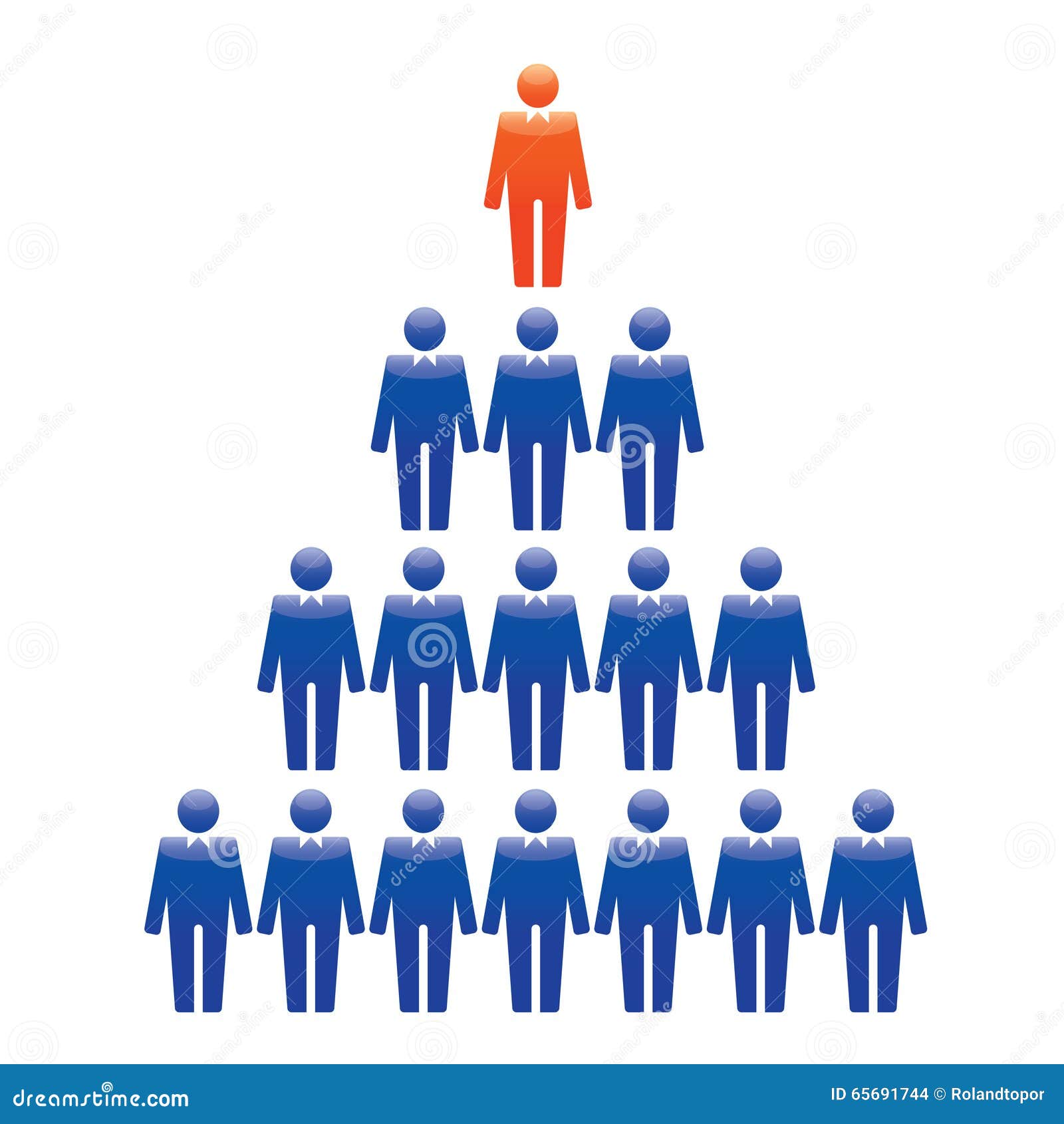 Human Icons. Vector Illustration. Office Team and Leader. Stock ...