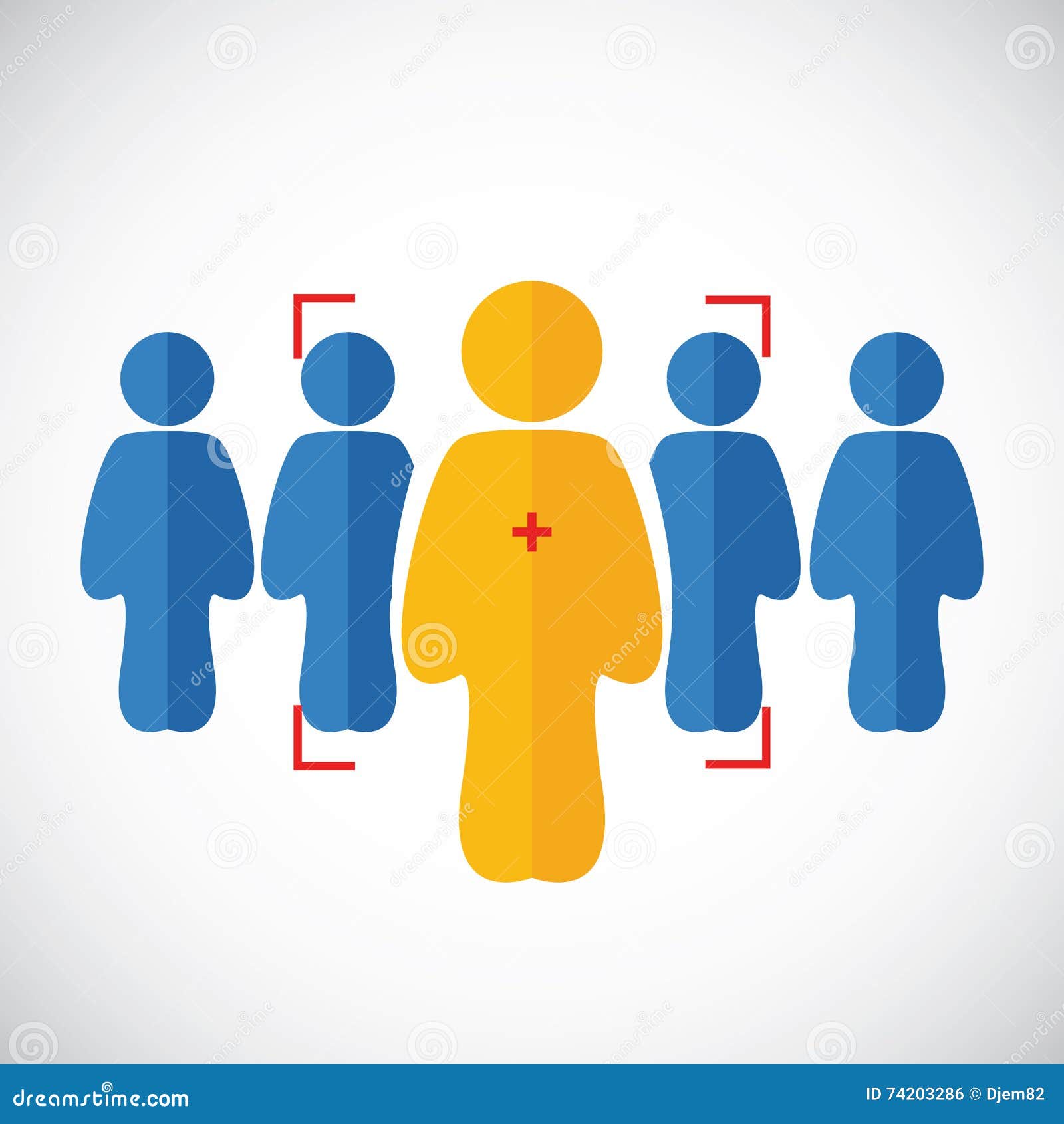 Human icons on the white stock vector. Illustration of meeting - 74203286