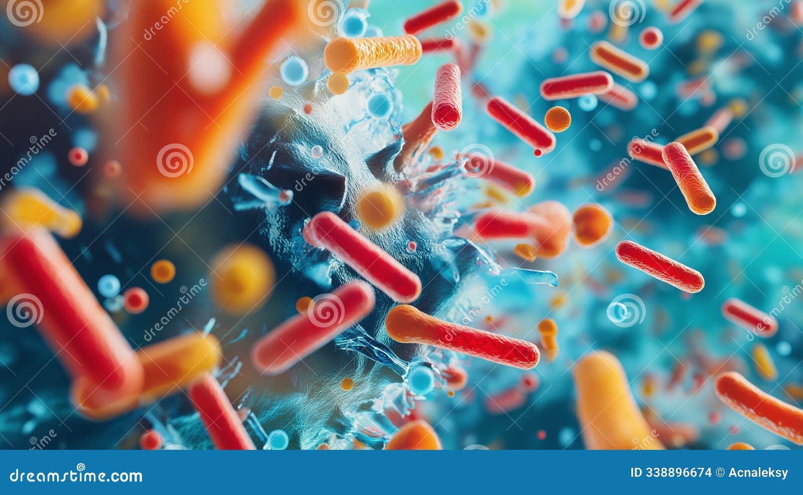 Human Immune System in Action, Fighting Off Pathogens Stock Photo ...