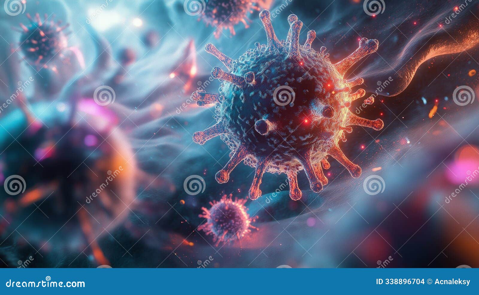 Human Immune System in Action, Fighting Off Pathogens Stock Photo ...