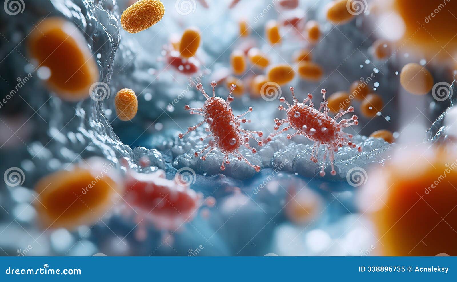 Human Immune System in Action, Fighting Off Pathogens Stock Image ...