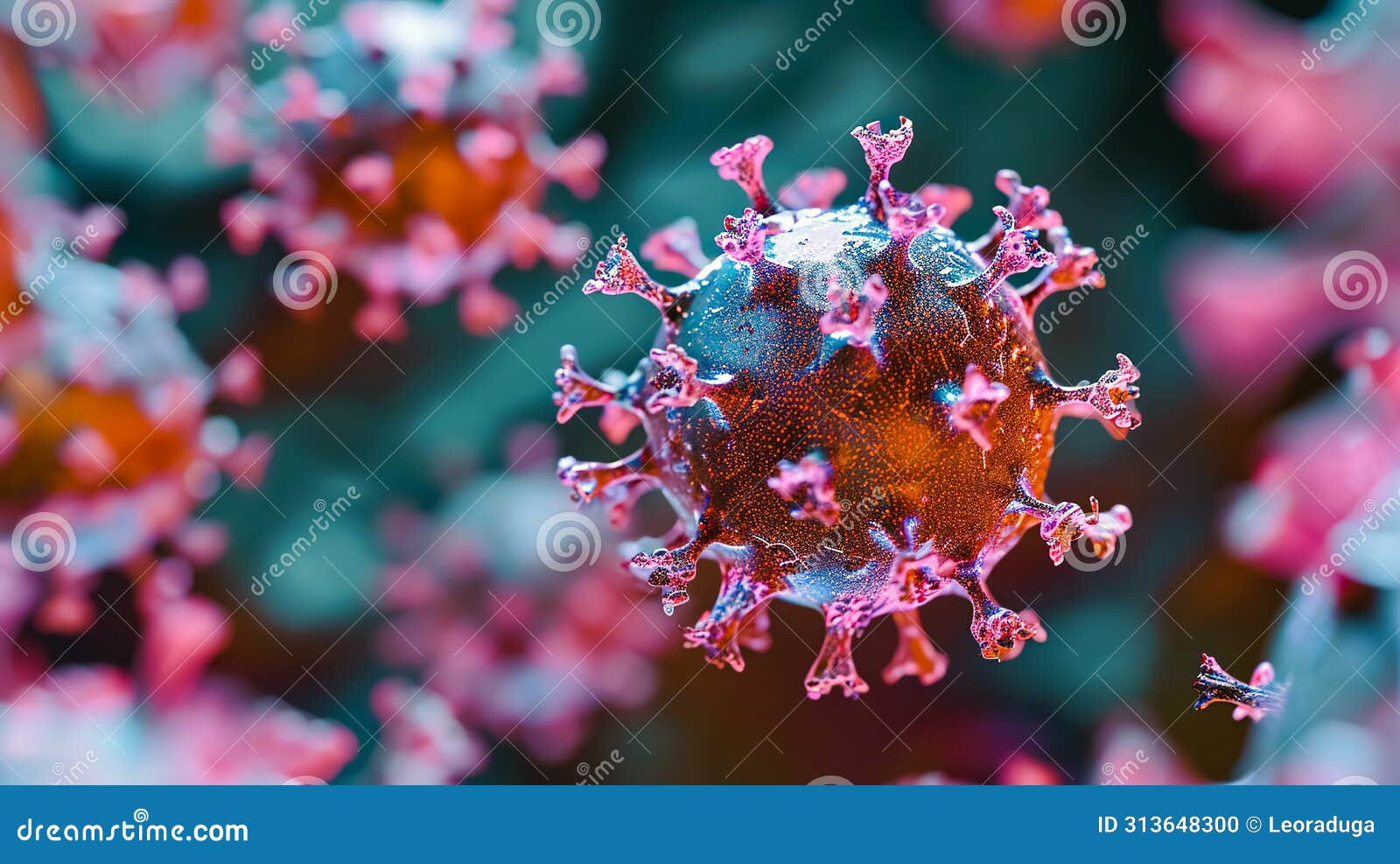 Human Immunodeficiency Virus (HIV AIDS) Under the Microscope. 3d ...