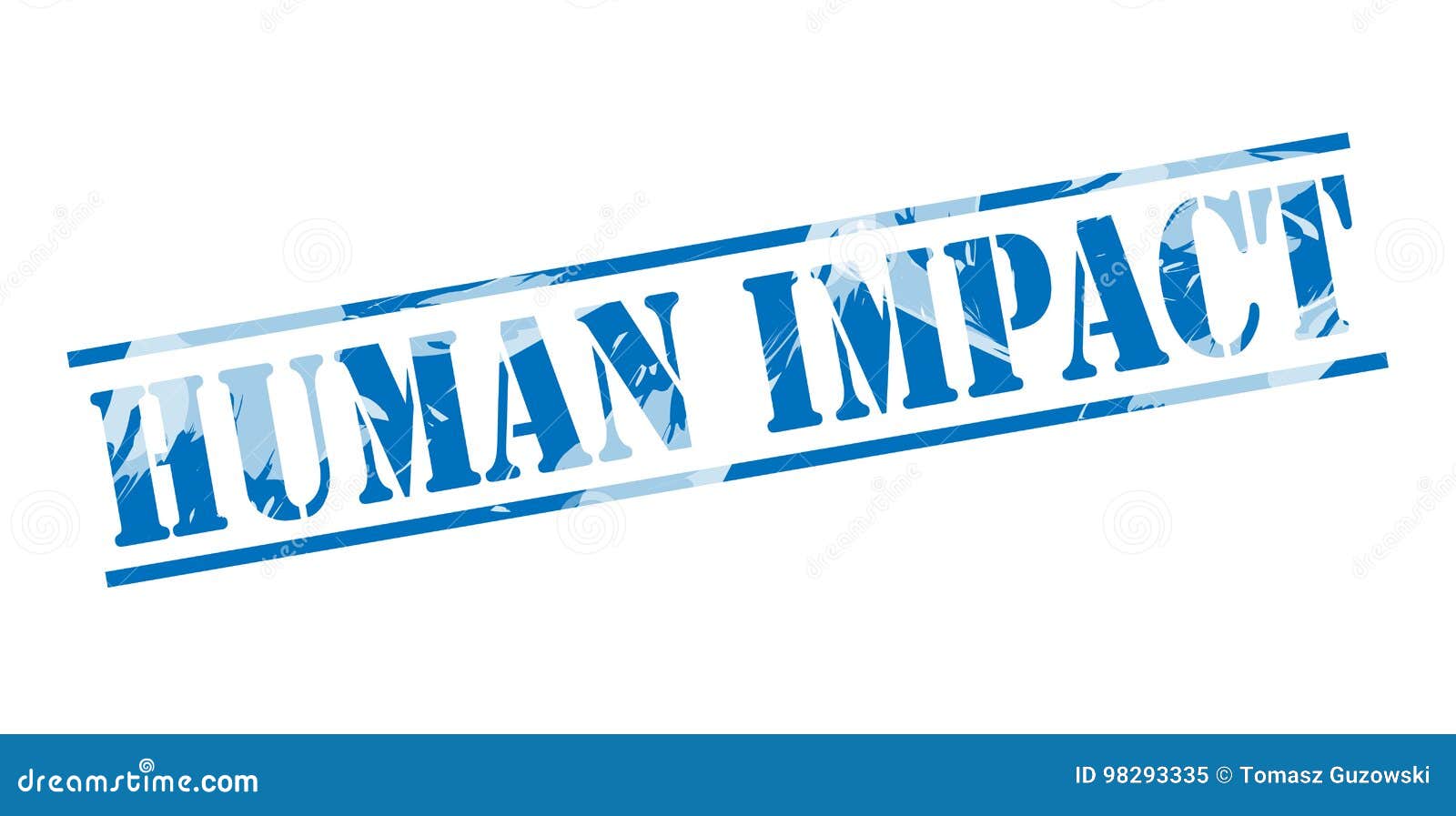 Human impact blue stamp stock illustration. Illustration of human ...