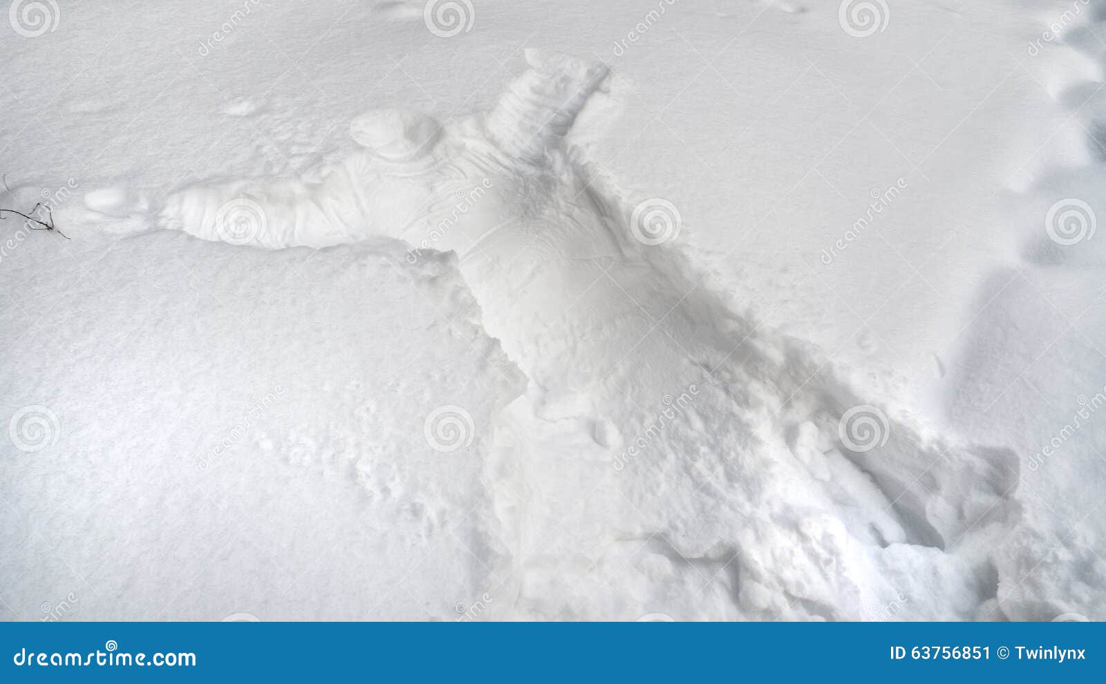 : Human Imprint on the Snow. Stock Image - Image of footprint, winter ...