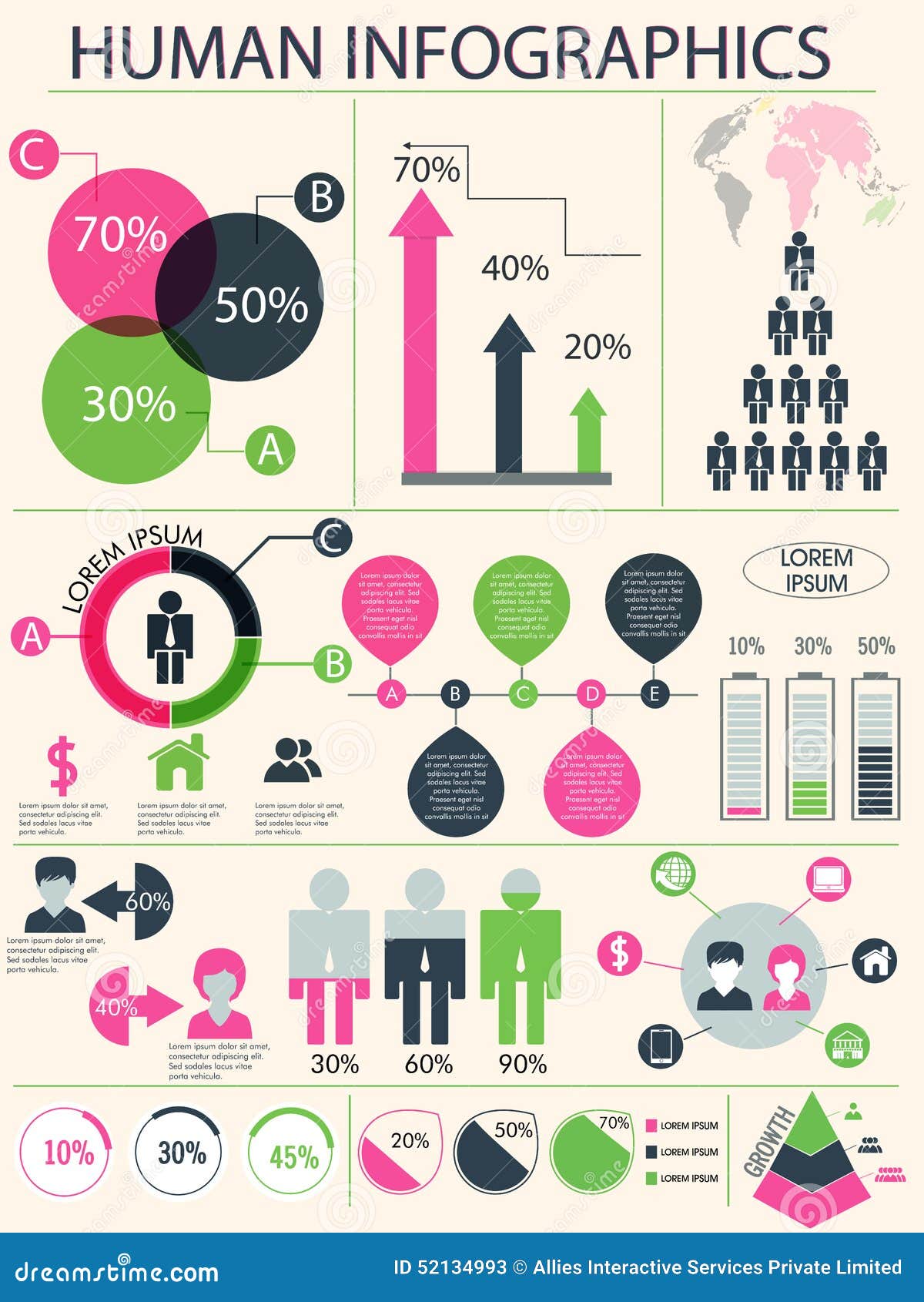 Human Infographic Template. Stock Illustration - Illustration of ...