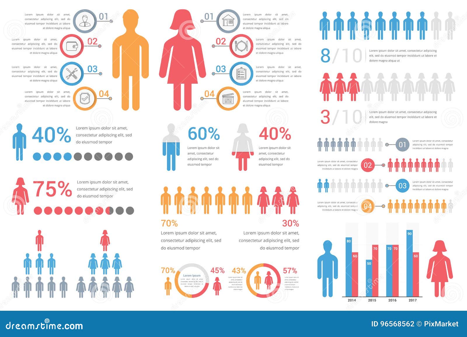 Human Infographics stock vector. Illustration of graphic - 96568562