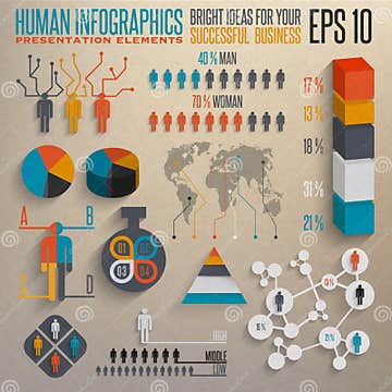 Human infographics stock vector. Illustration of creative - 32228116